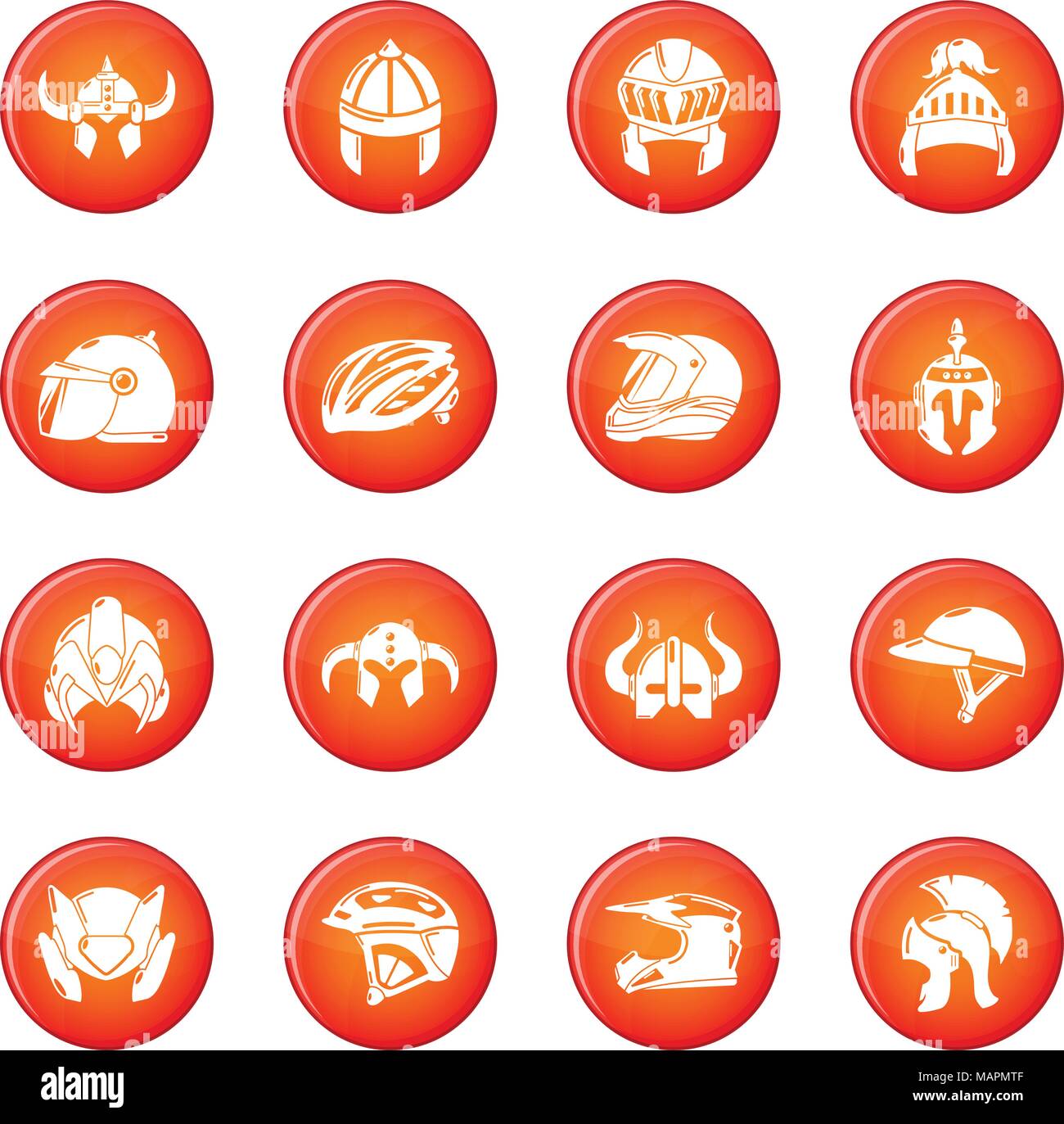 Helmet icons set red vector Stock Vector Image & Art - Alamy