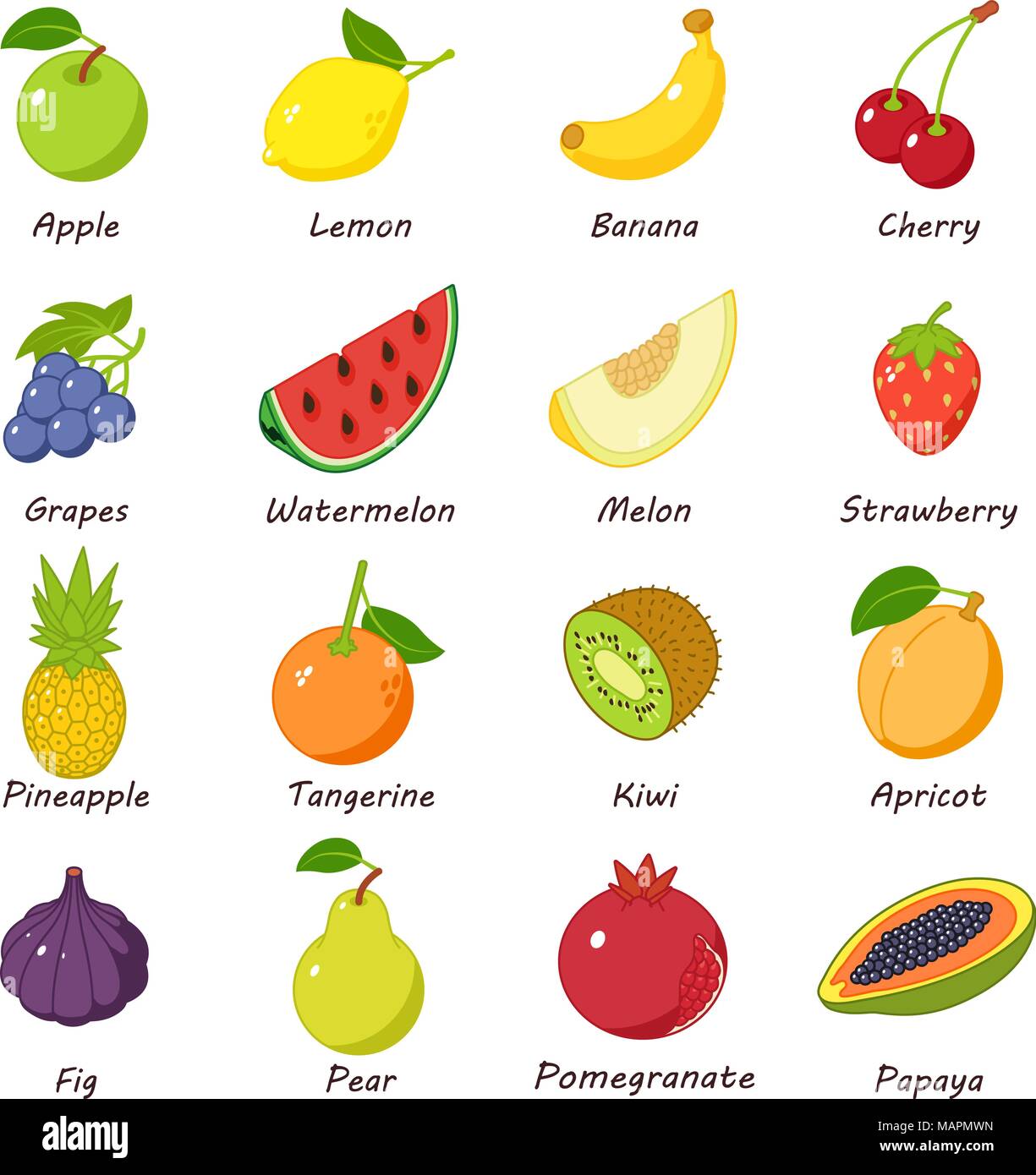 Fruit food icons set, isometric style Stock Vector Image & Art - Alamy