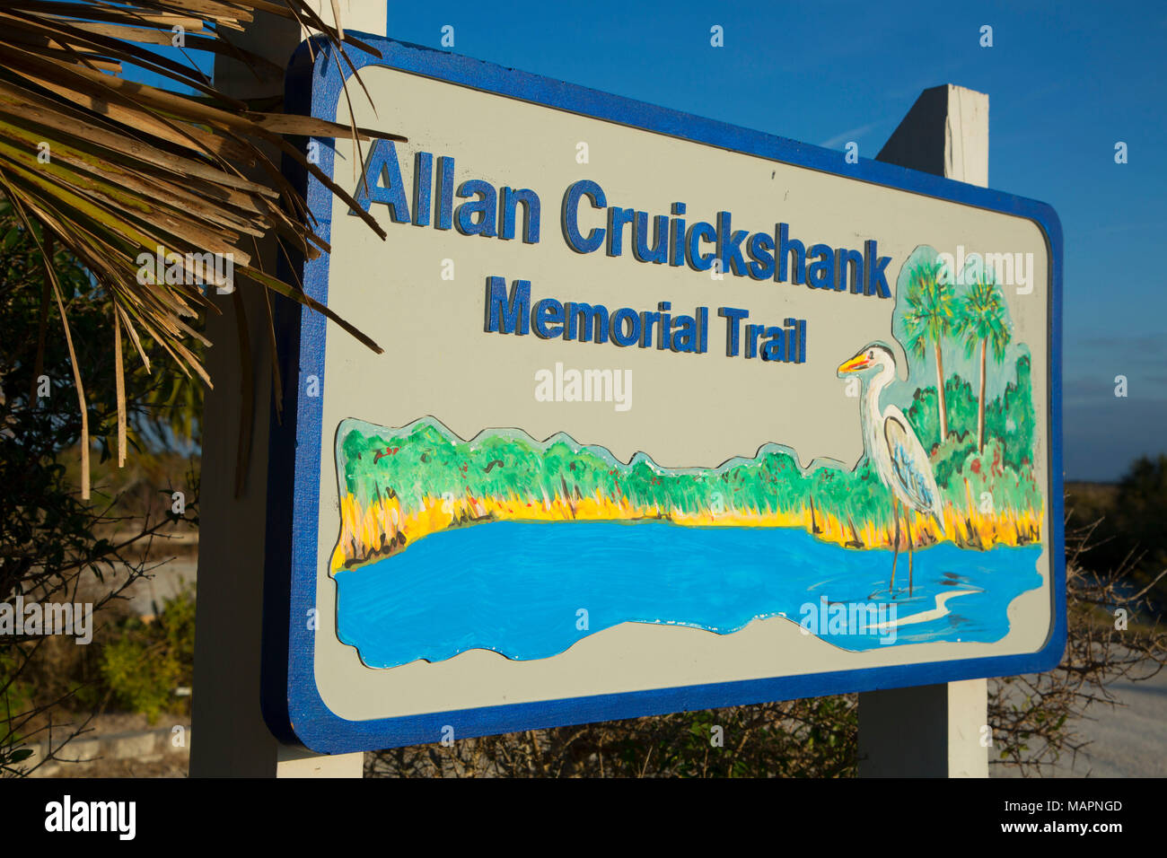 Allan Cruickshank Memorial Trail sign, Merritt Island National Wildlife ...