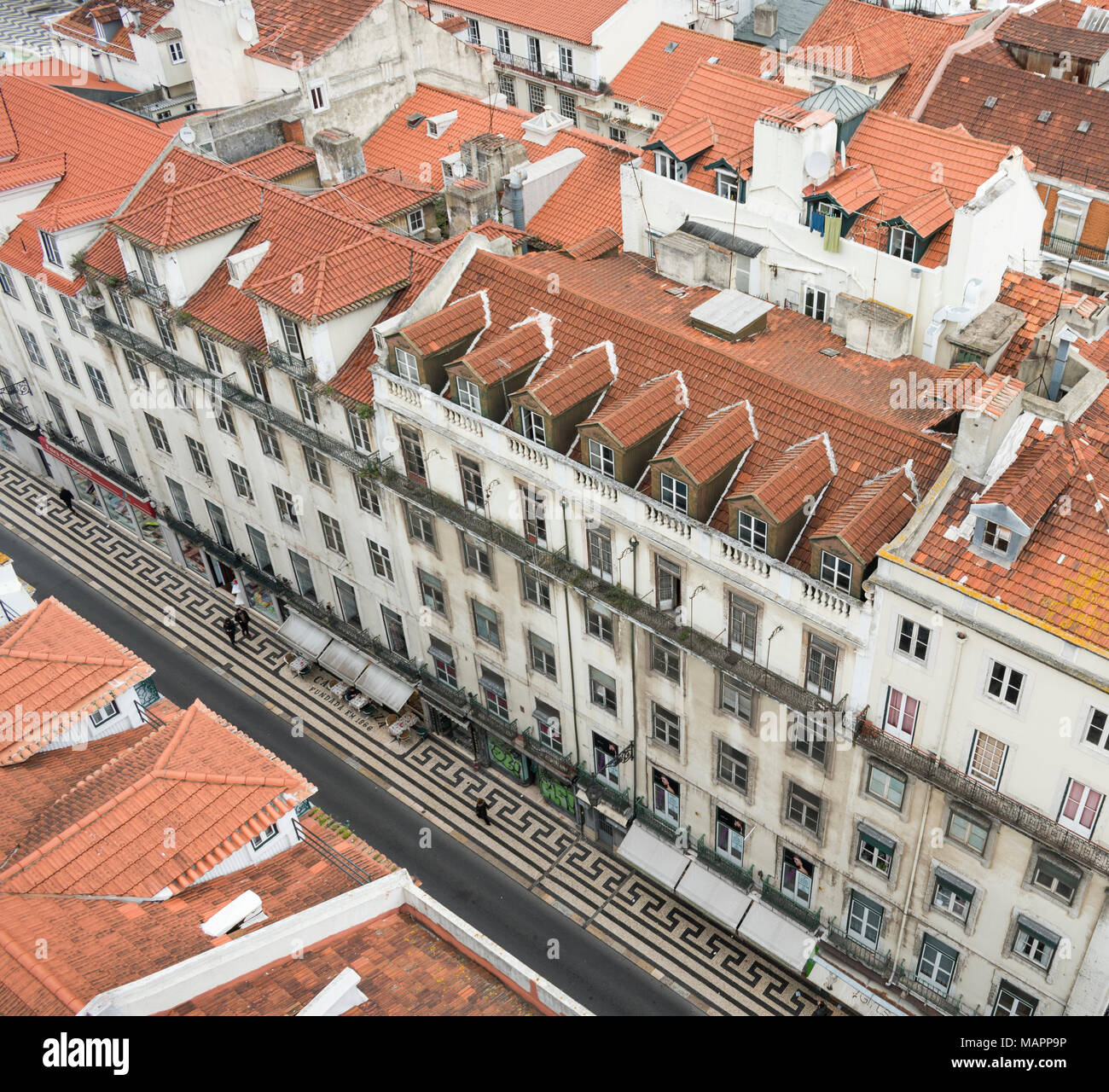 Rooftop views over central Lisbon from the Bairro Alto neighbourhood ...