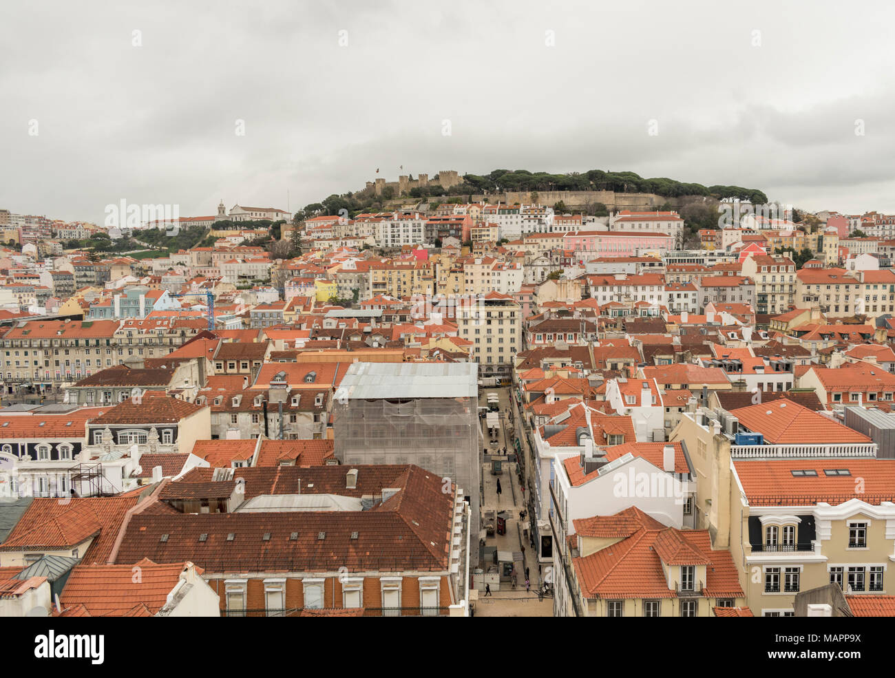 Rooftop views over central Lisbon from the Bairro Alto neighbourhood ...