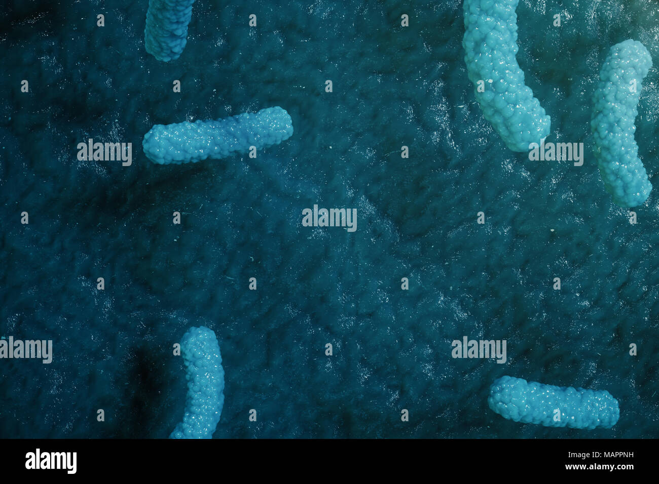 3D illustration pathogenic viruses causing infection in host organism ...