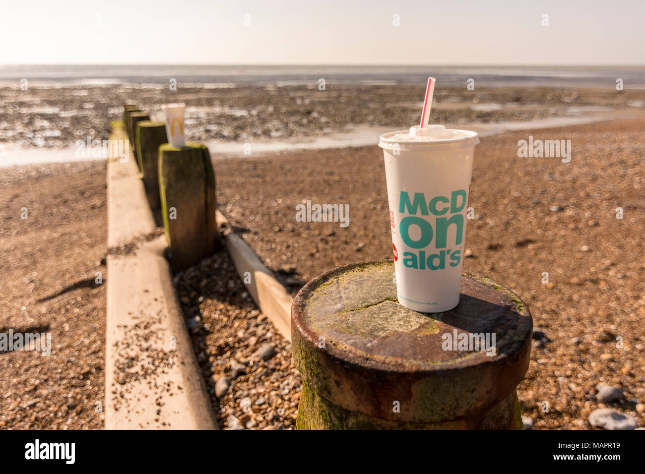 Discarded drinks container litter waste rubbish hi-res stock ...