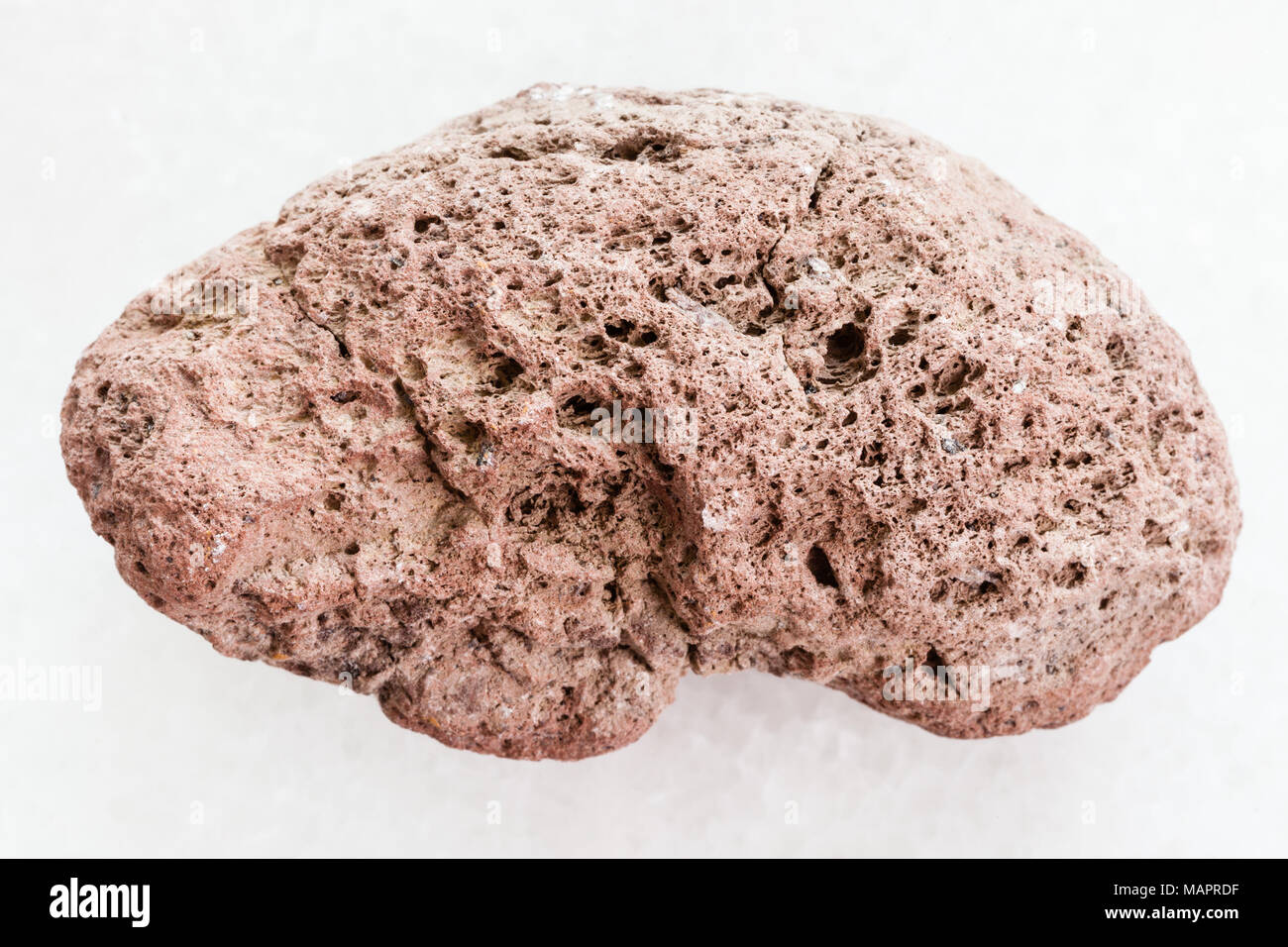 macro shooting of natural mineral rock specimen - red pumice stone on ...