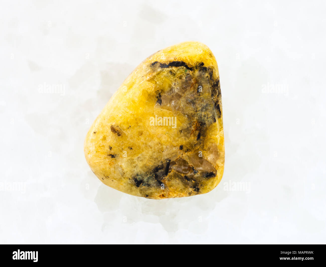 macro shooting of natural mineral rock specimen - polished yellow Agate ...