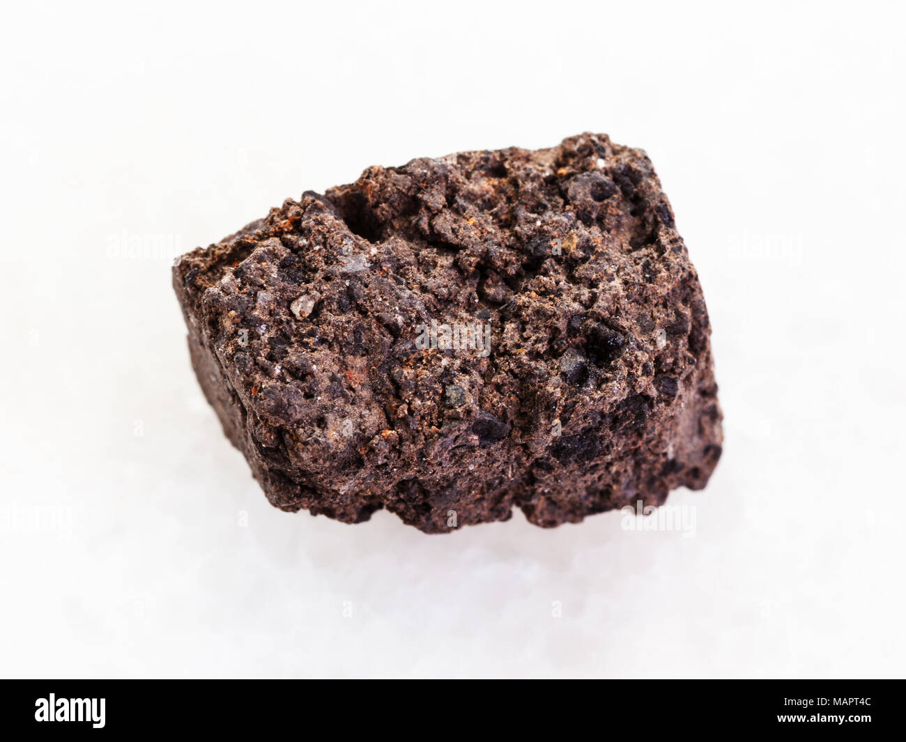 macro shooting of natural mineral rock specimen - rough Peat Turf stone ...