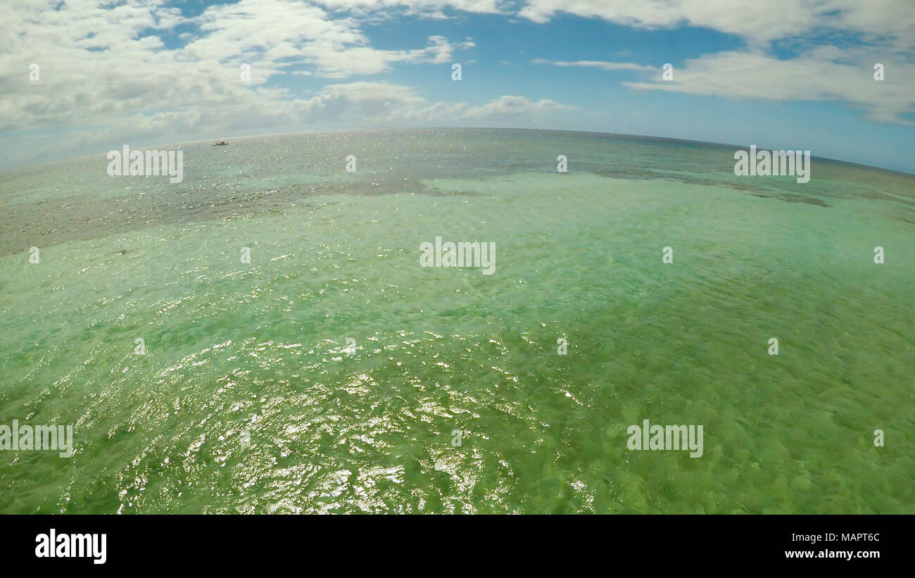 Aerial view of Bohol coast Island. Aerial. Philippines. Flight high ...