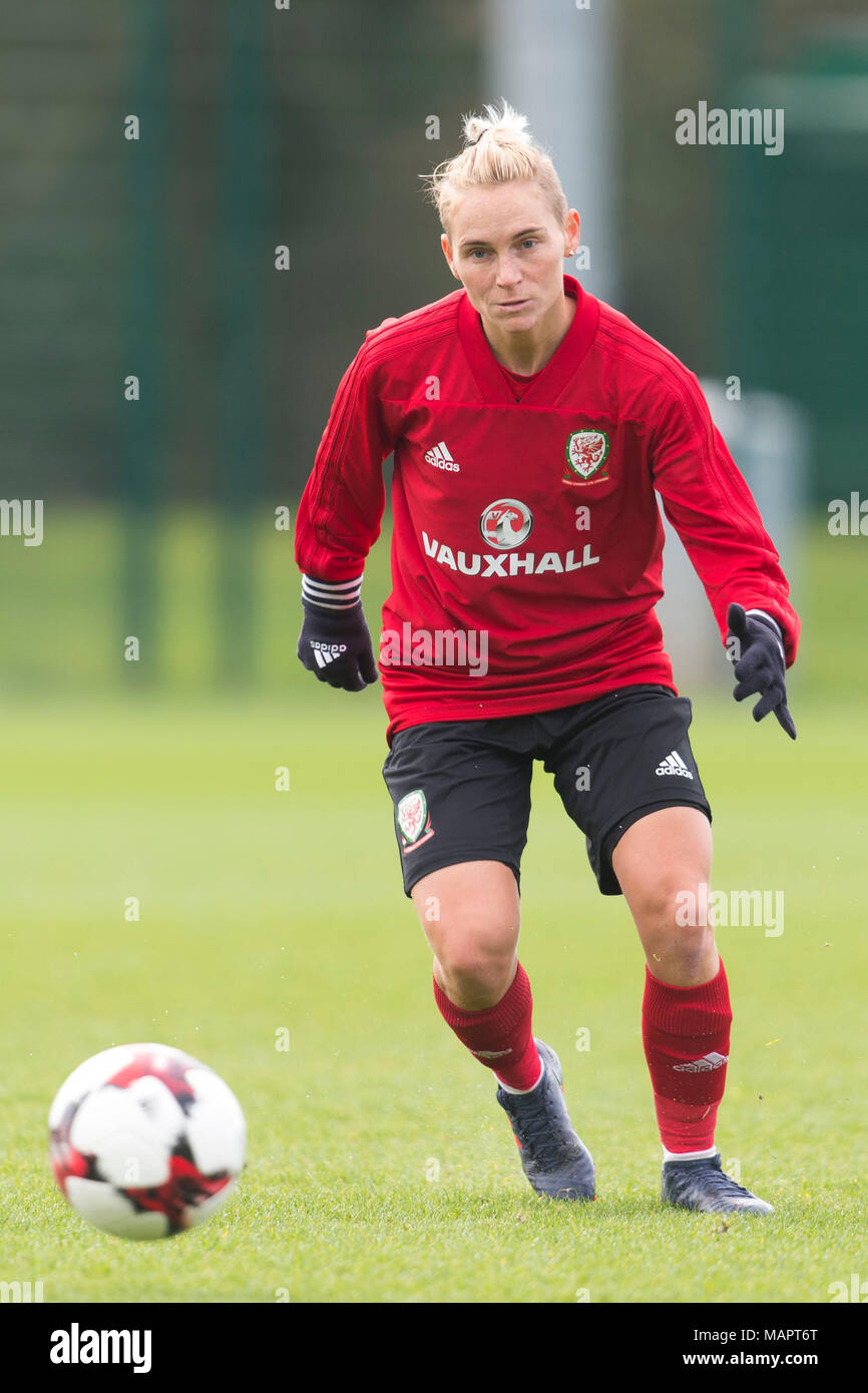 NEWPORT, WALES - APRIL 03: Jess Fishlock in action as the Wales women ...
