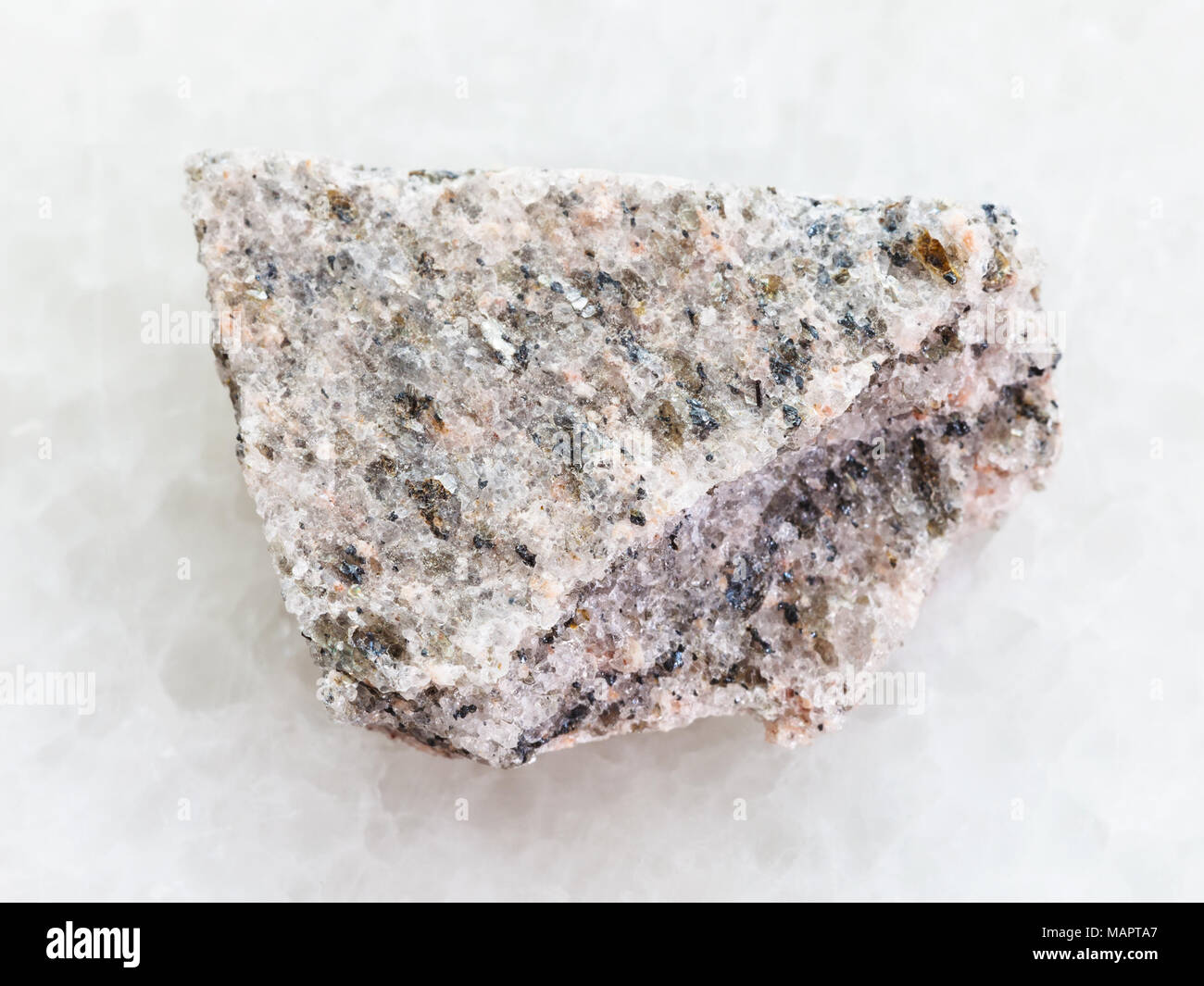 macro shooting of natural mineral rock specimen - rough Schist stone on ...