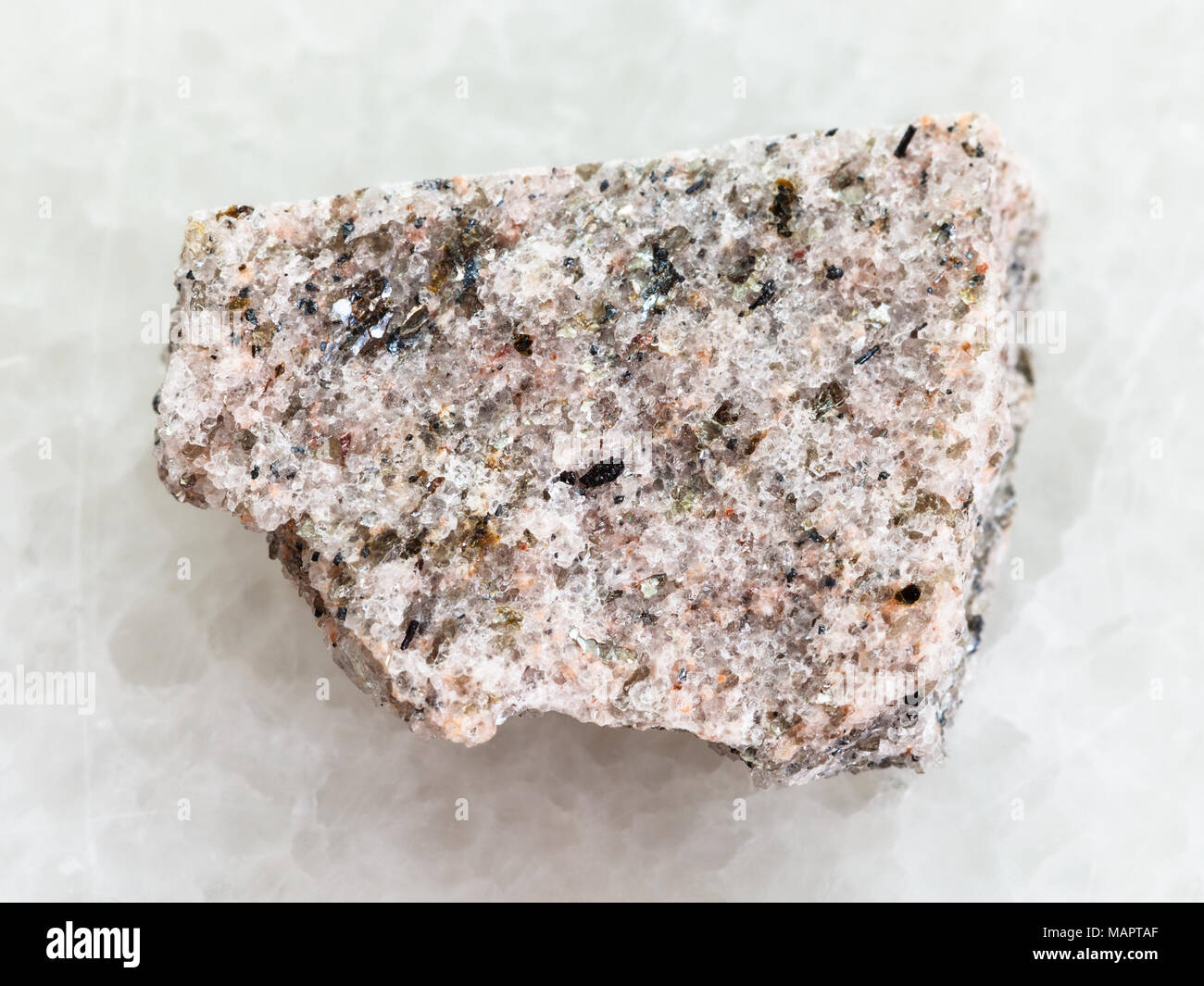 macro shooting of natural mineral rock specimen - raw Schist stone on ...