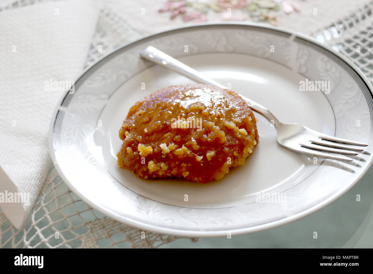 picture of a homemade shekerpare, turkish sweet Stock Photo - Alamy