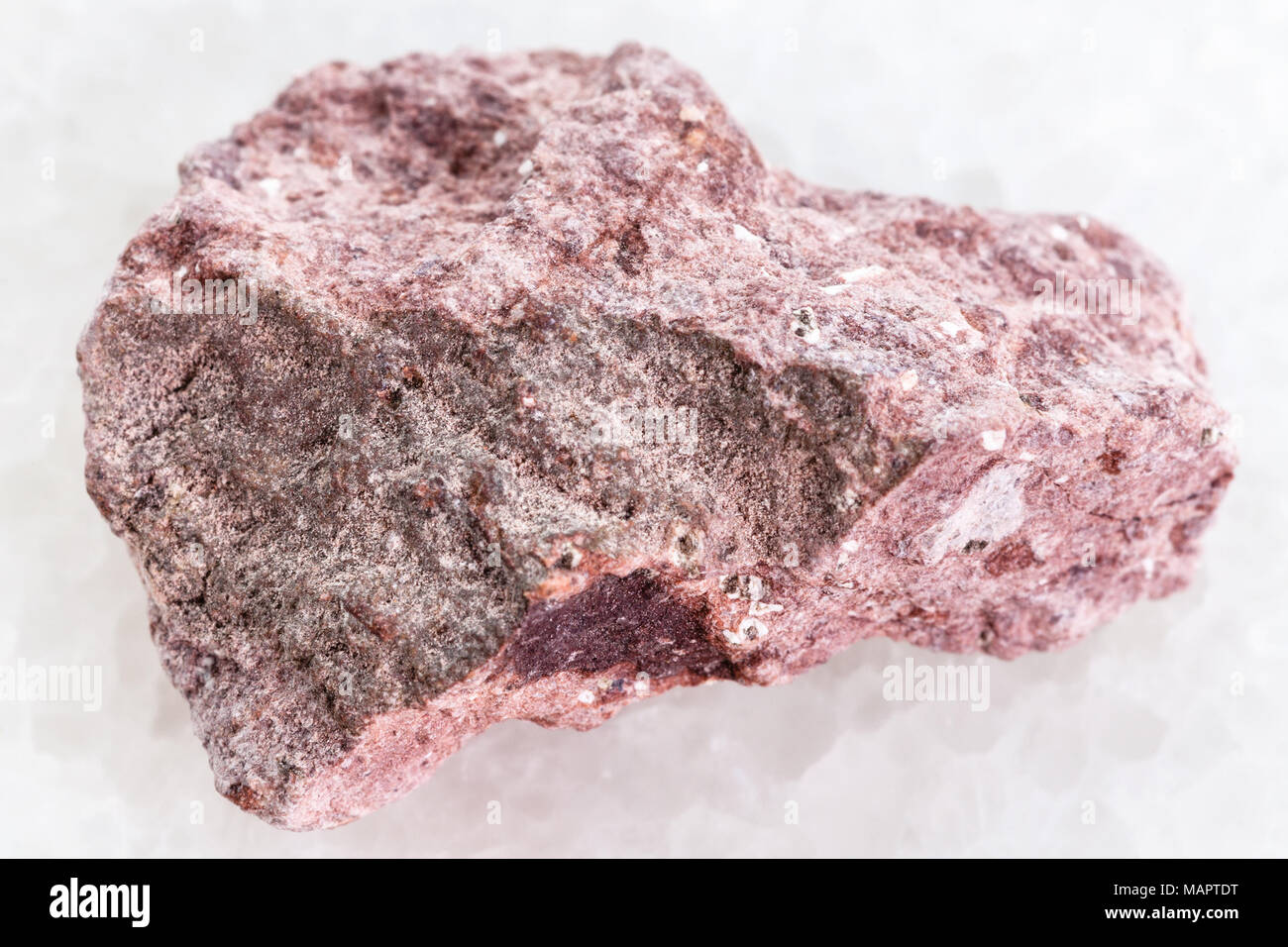 macro shooting of natural mineral rock specimen - raw Ash Tuff stone on ...