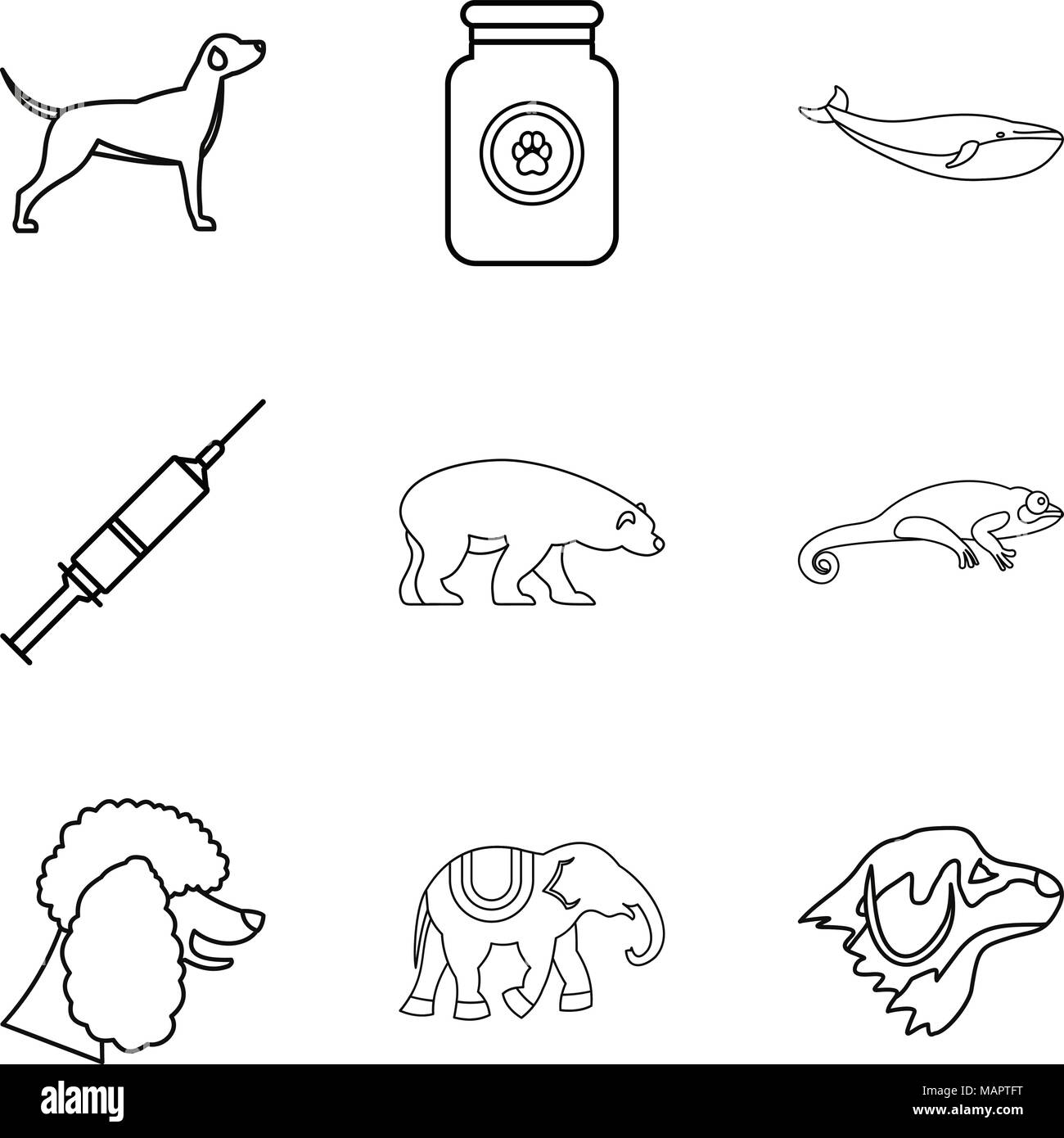 Livestock icons set, outline style Stock Vector Image & Art - Alamy