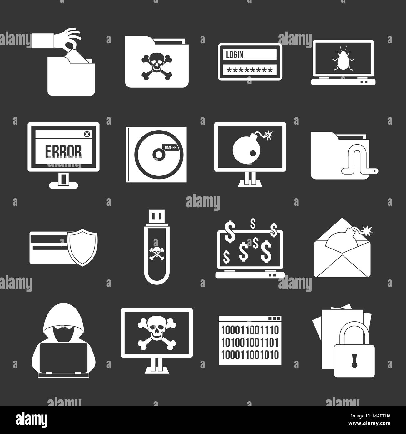 Criminal activity icons set grey vector Stock Vector Image & Art - Alamy