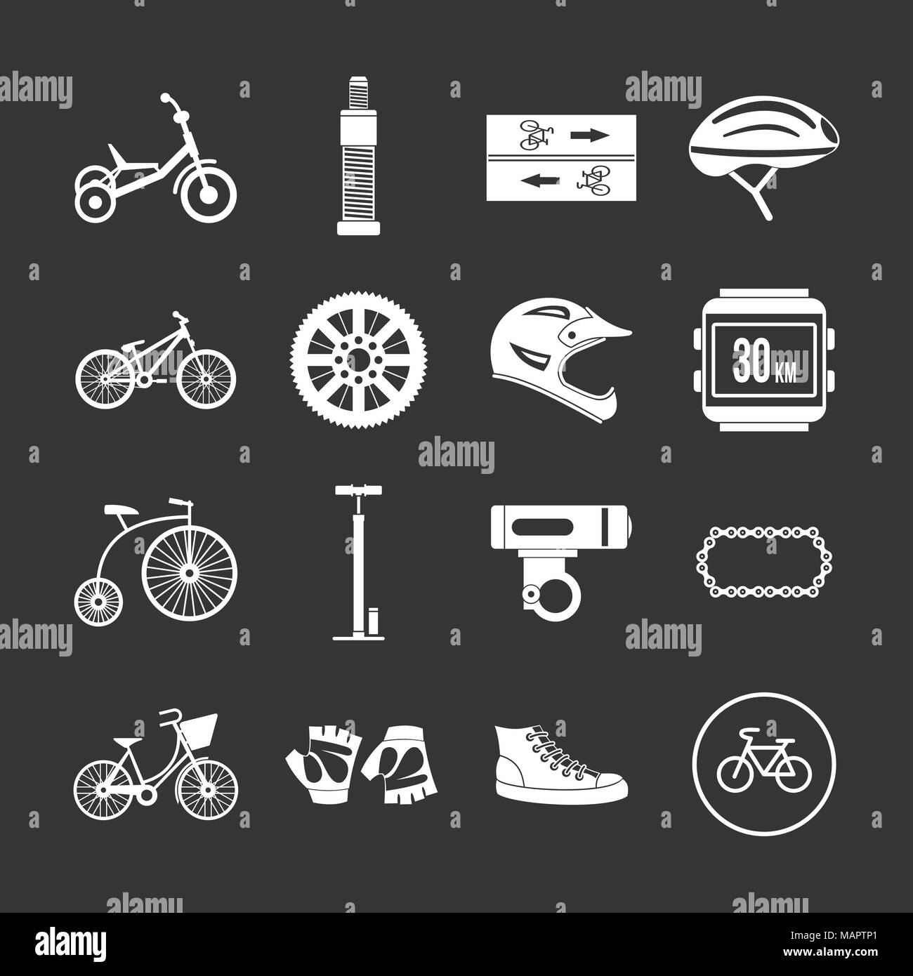 Biking icons set grey vector Stock Vector Image & Art - Alamy