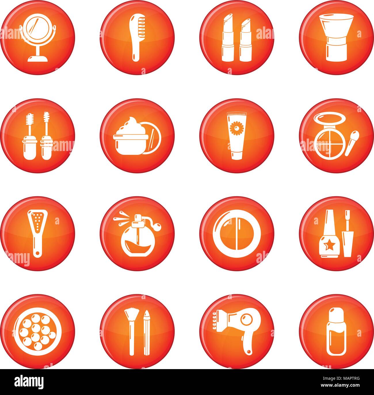 Cosmetic bottle red cap Stock Vector Images - Alamy