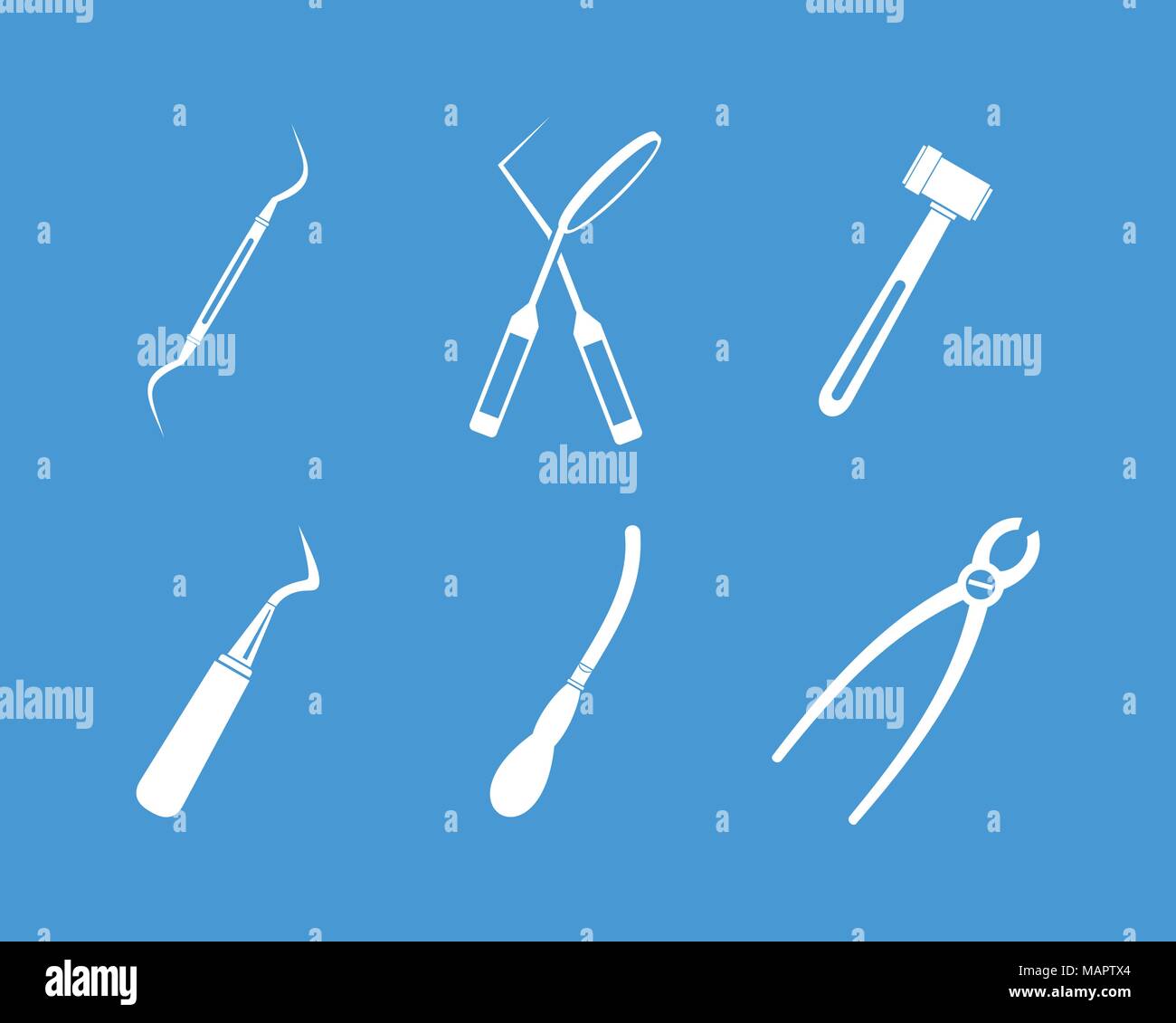 Surgery instrument icon blue set vector Stock Vector Image & Art - Alamy