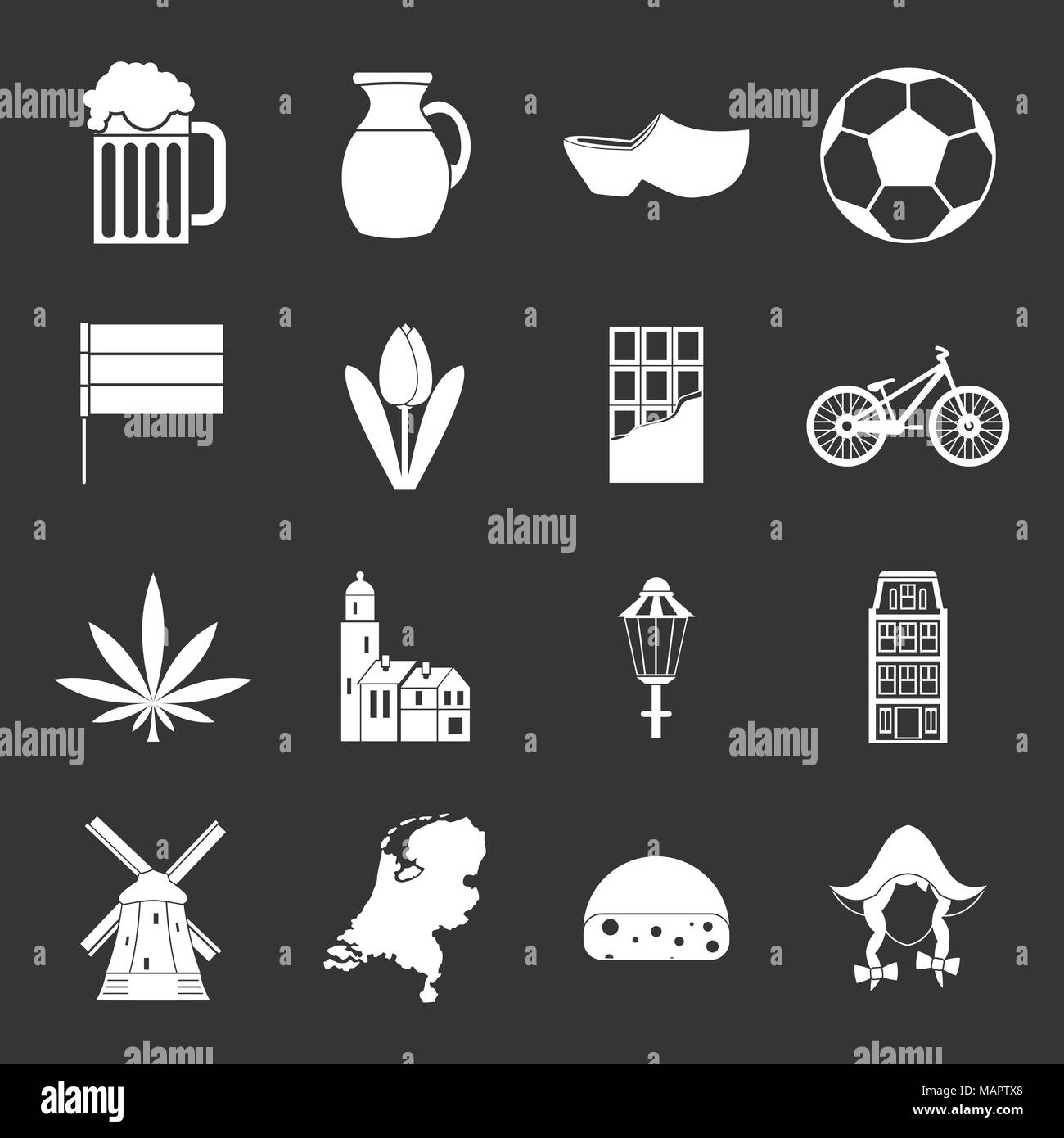 Netherlands icons Black and White Stock Photos & Images - Alamy
