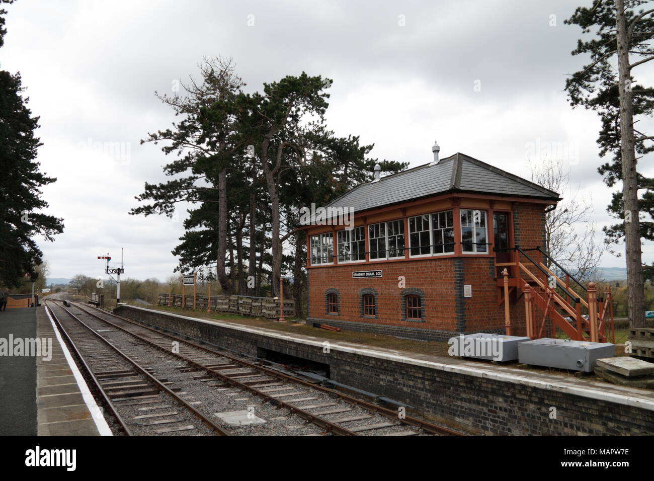Broadway Signal Box Worcestershire Stock Photo - Alamy