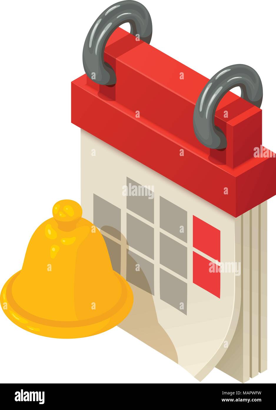 Calendar icon, isometric style Stock Vector Image & Art - Alamy