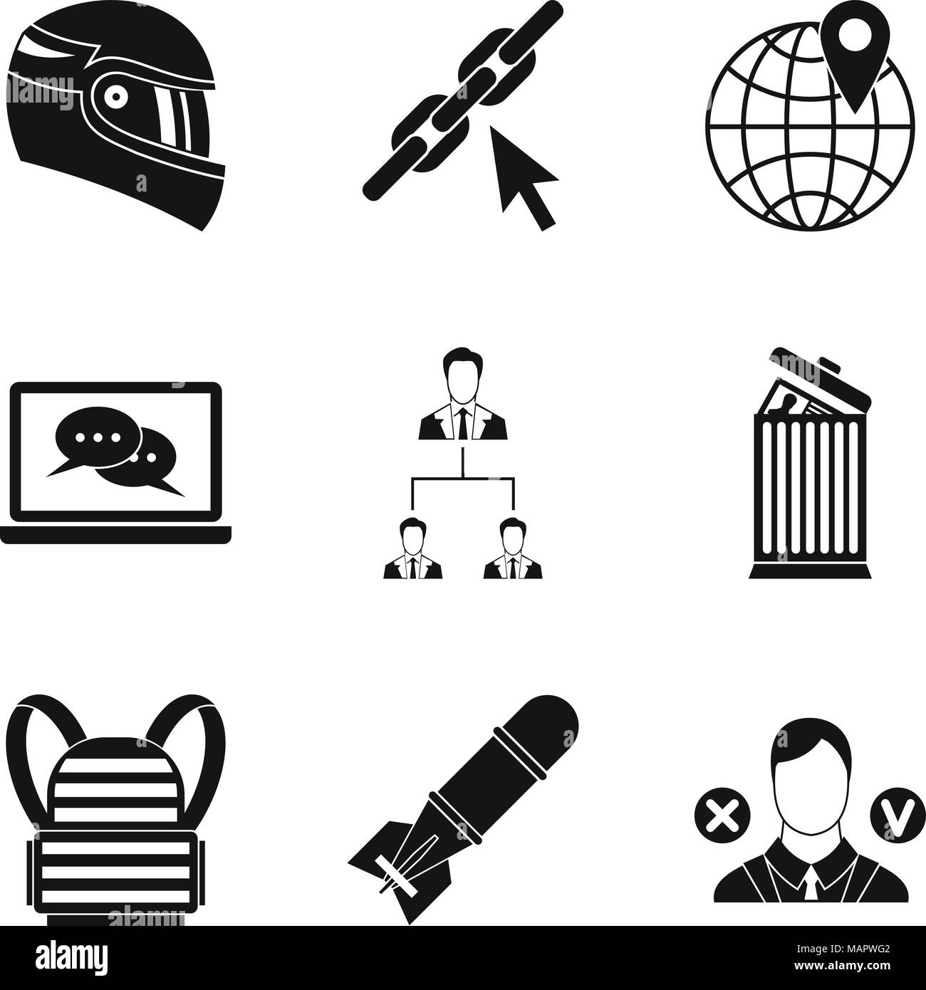Conquest icons set, simple style Stock Vector Image & Art - Alamy
