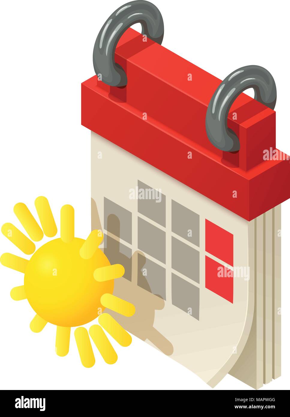Spring calendar icon, isometric style Stock Vector Image & Art - Alamy