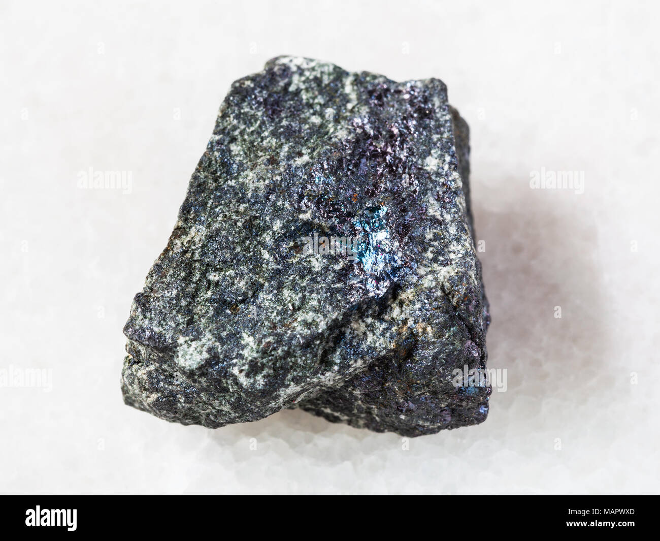 macro shooting of natural mineral rock specimen - rough bornite stone ...