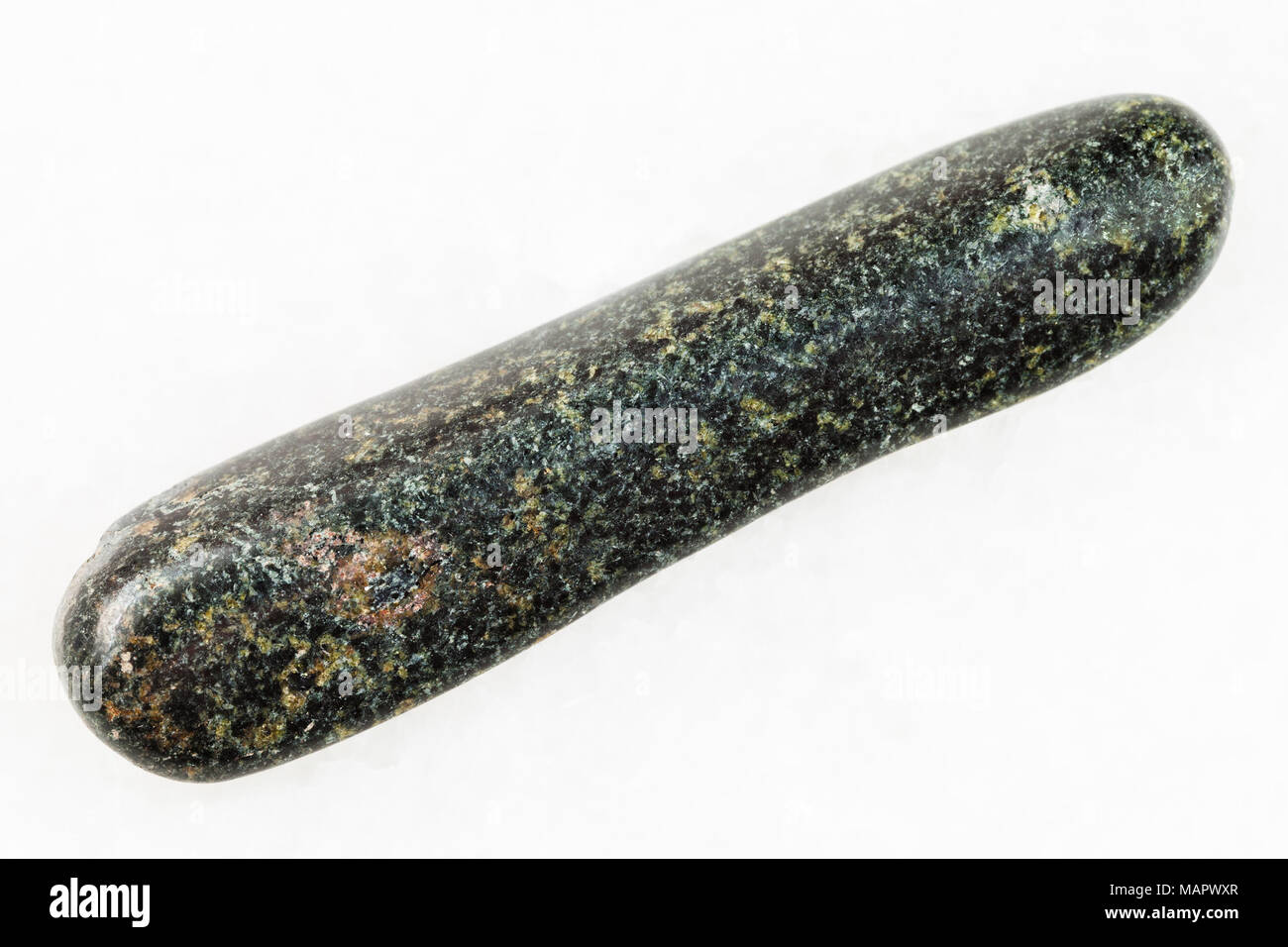 macro shooting of natural mineral rock specimen - tumbled tholeiite ...