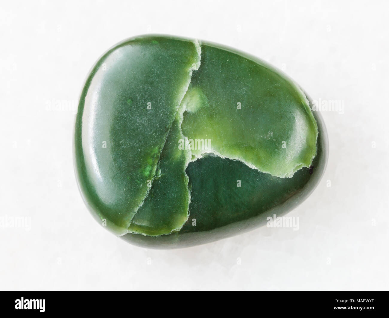 macro shooting of natural mineral rock specimen - polished green ...