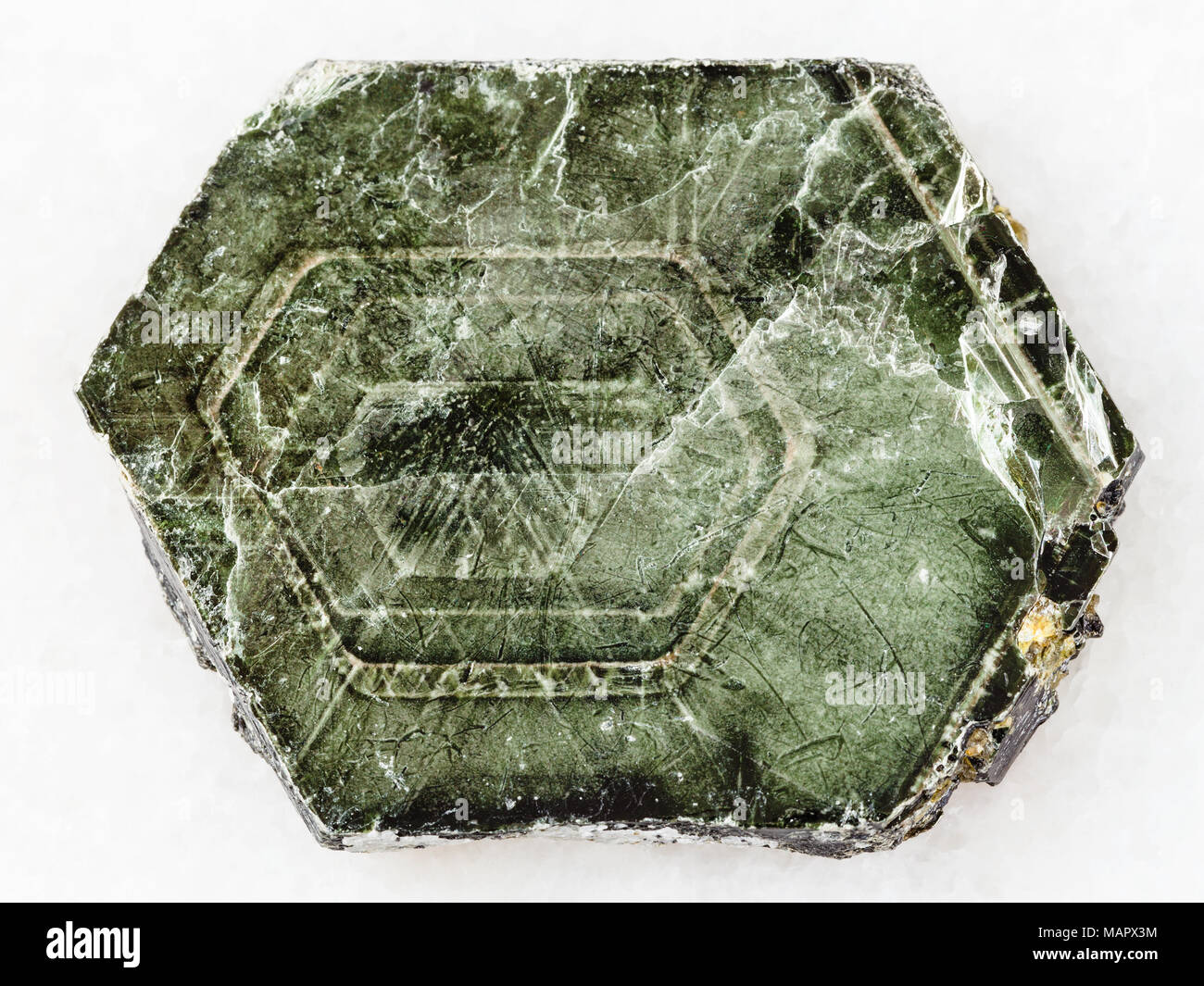 macro shooting of natural mineral rock specimen - raw Phlogopite mica ...