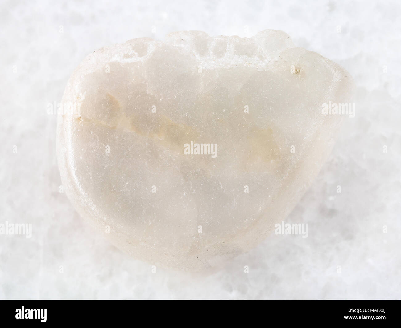 macro shooting of natural mineral rock specimen - tumbled Ulexite ...