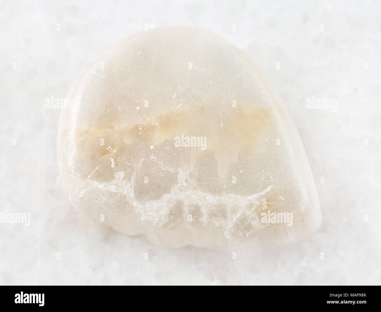 macro shooting of natural mineral rock specimen - polished Ulexite ...
