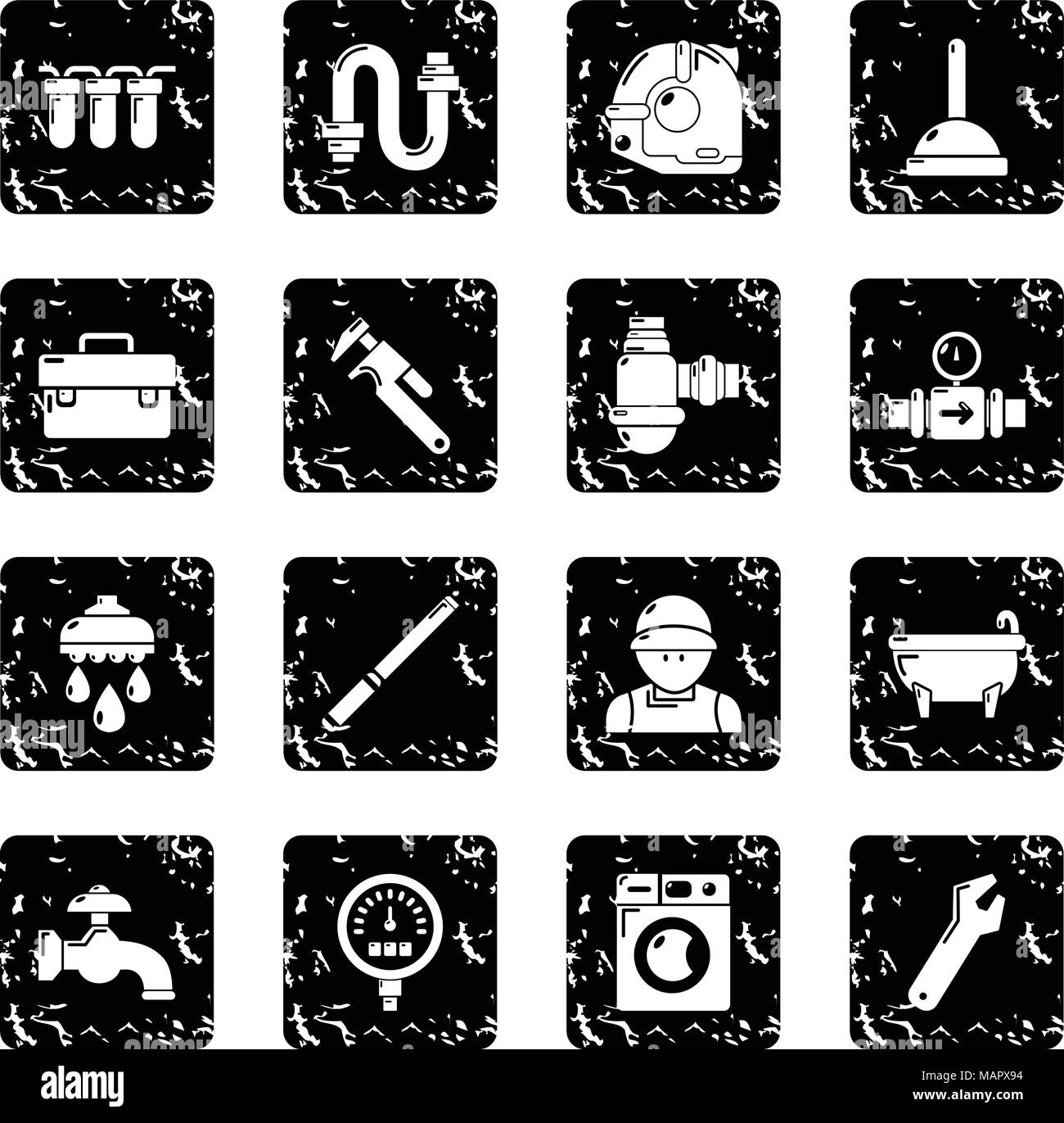 Plumber symbols icons set grunge vector Stock Vector Image & Art - Alamy Plumber symbols icons set grunge vector Stock Vector Image & Art - Alamy