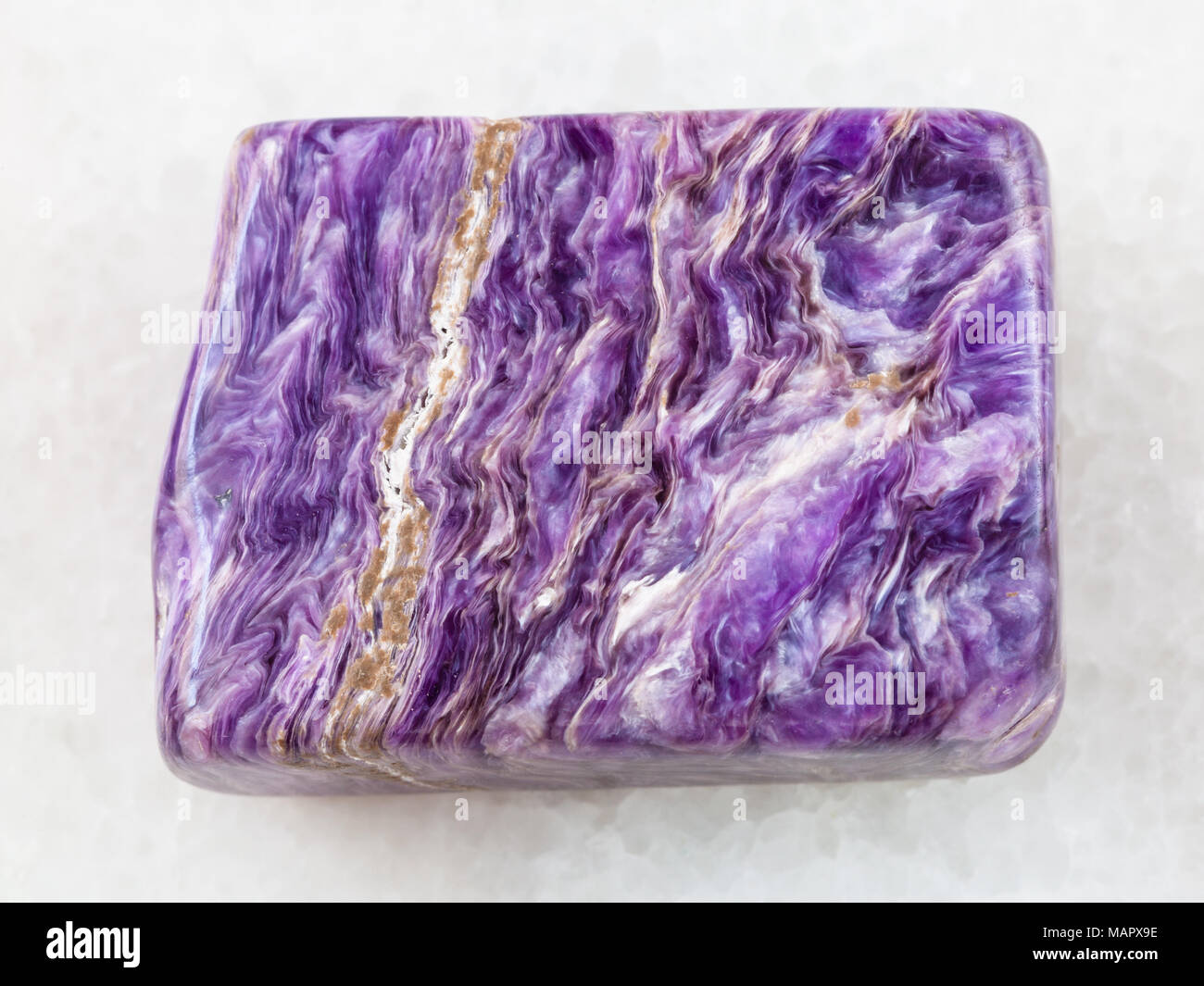 macro shooting of natural mineral rock specimen - polished slab of ...