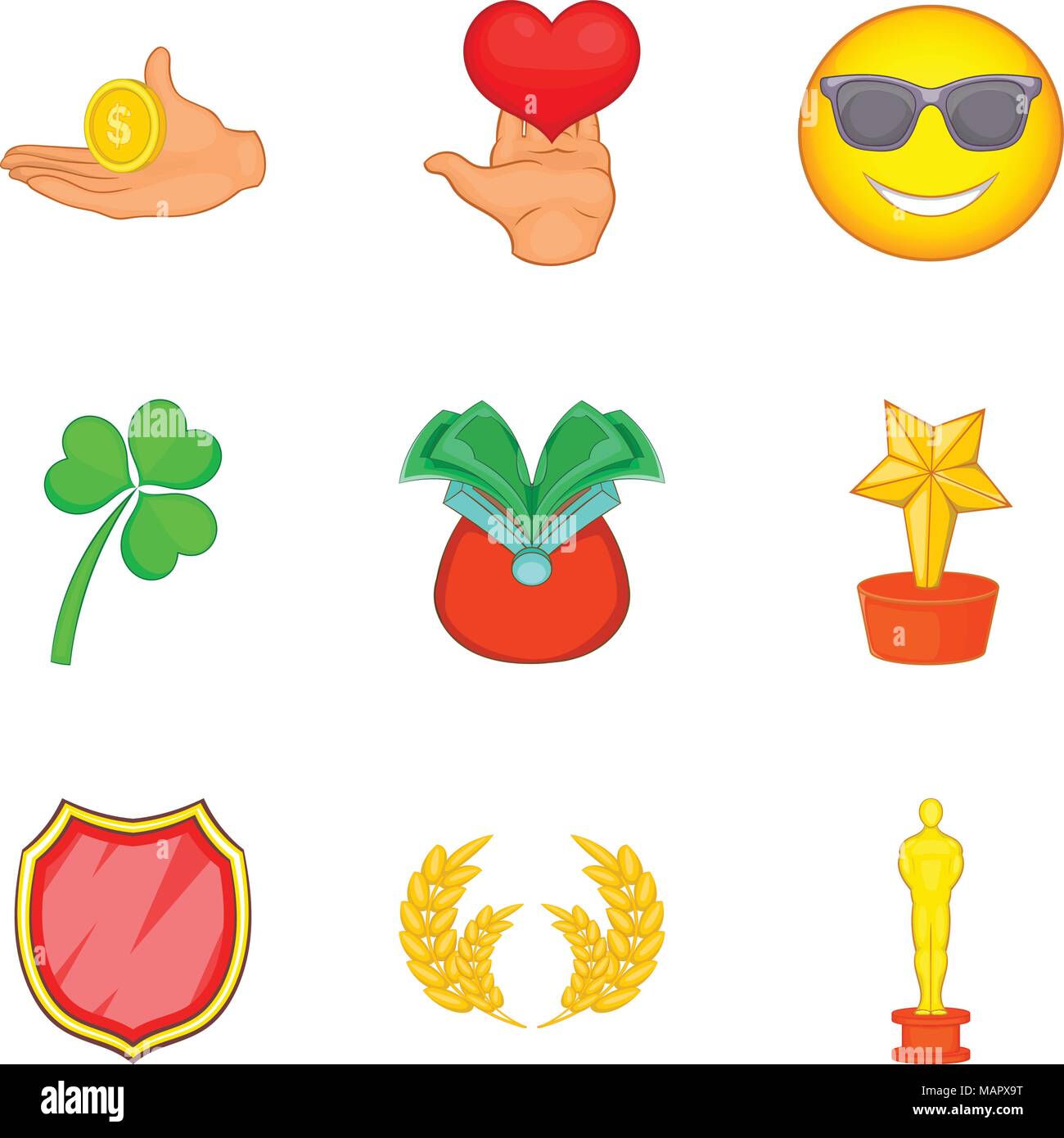 Increase icons set, cartoon style Stock Vector Image & Art - Alamy