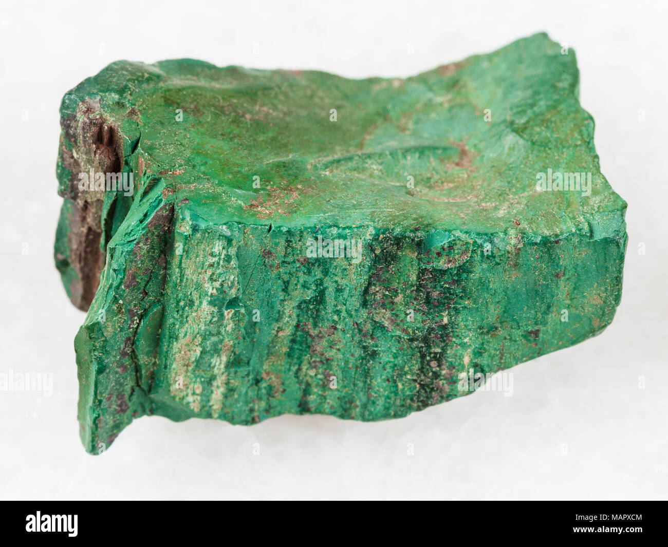 macro shooting of natural mineral rock specimen - piece of Volkonskoite ...