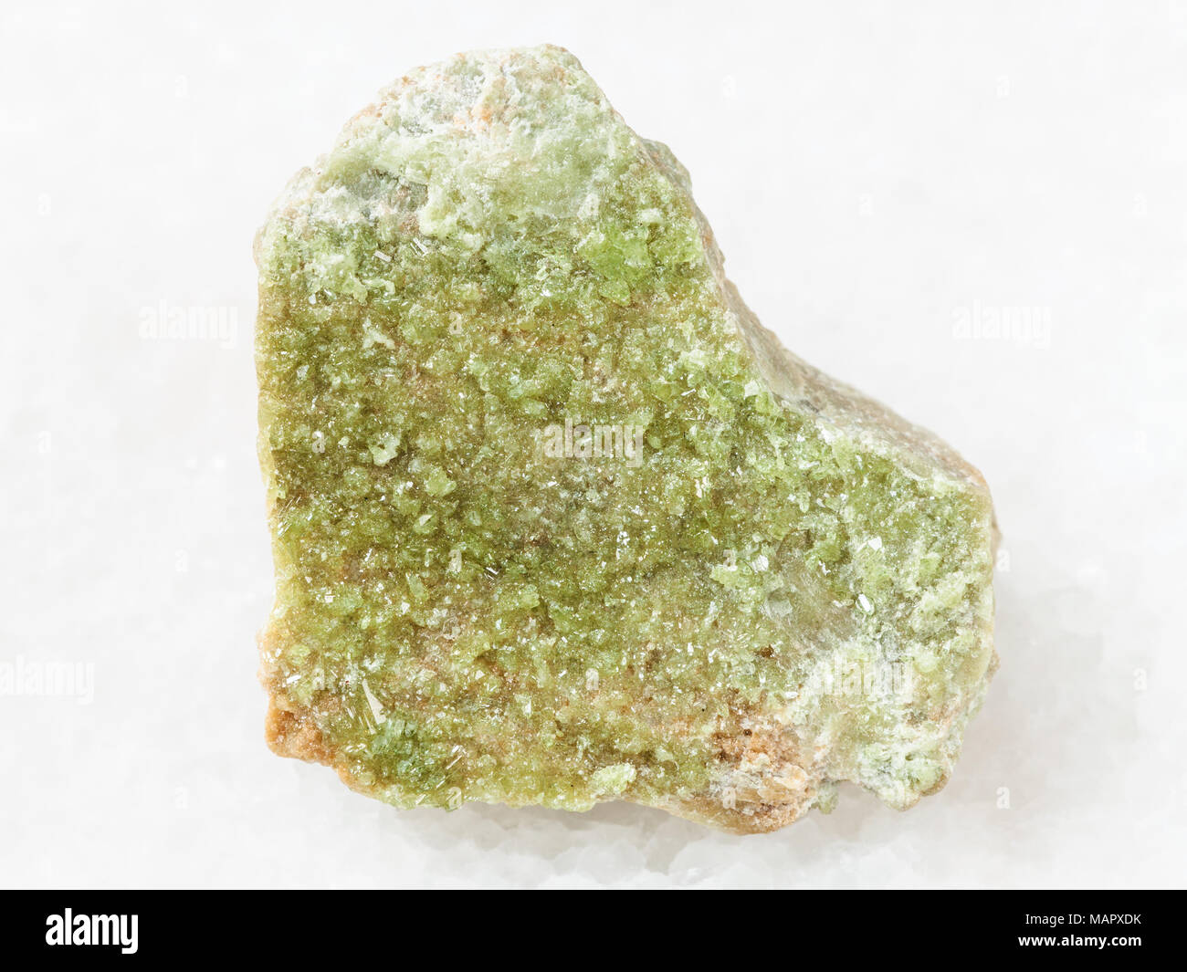 macro shooting of natural mineral rock specimen - green Vesuvianite ...