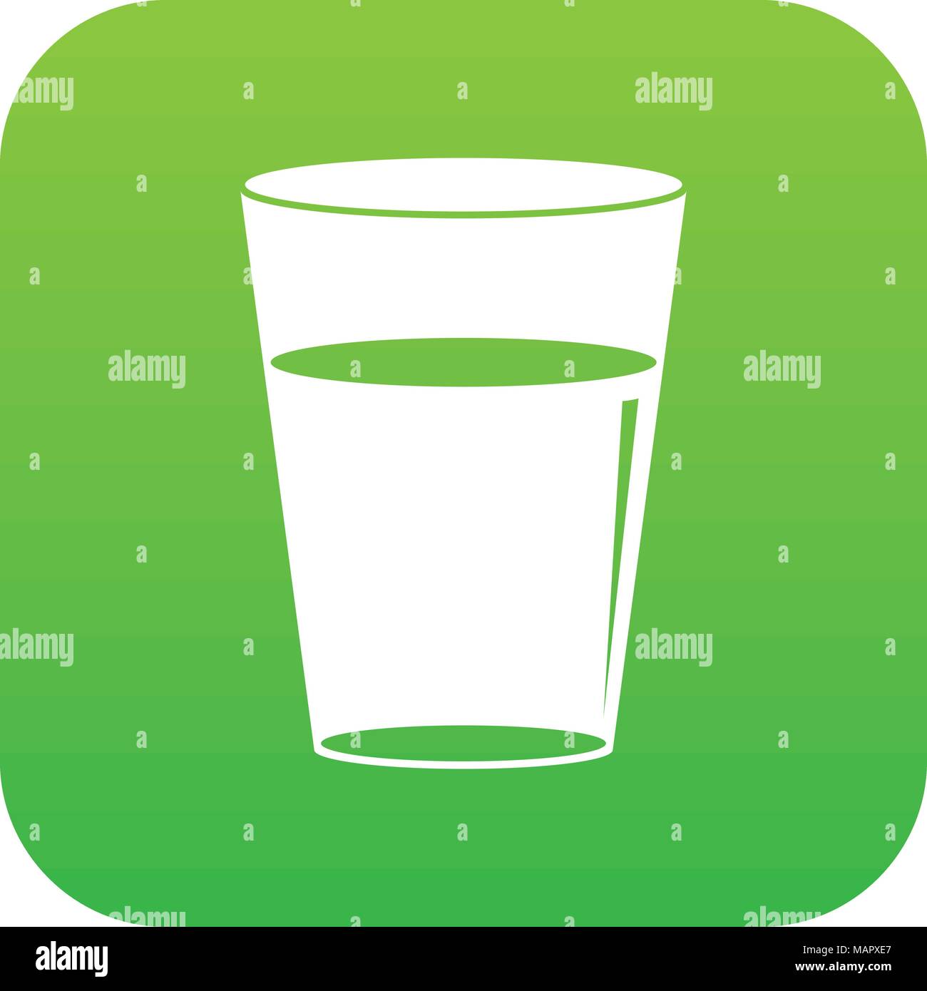Glass water icon digital green Stock Vector Image & Art - Alamy