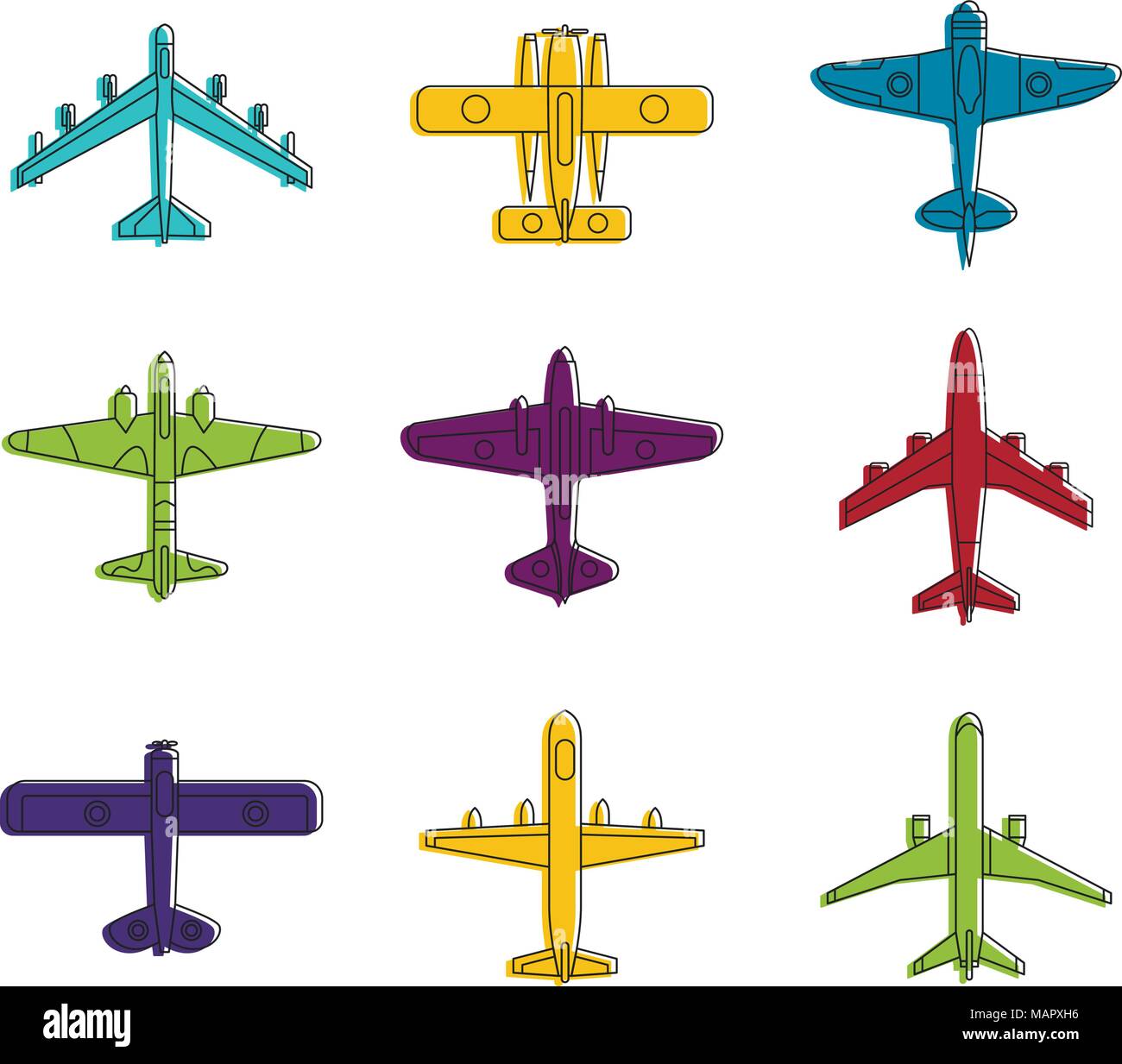 Toy plane top view Stock Vector Images - Alamy