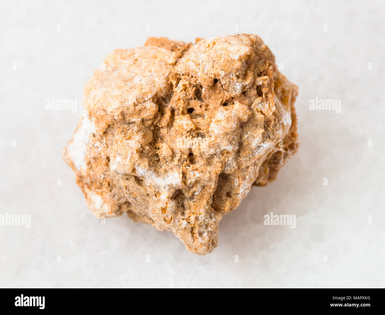 macro shooting of natural mineral rock specimen - rough travertine ...
