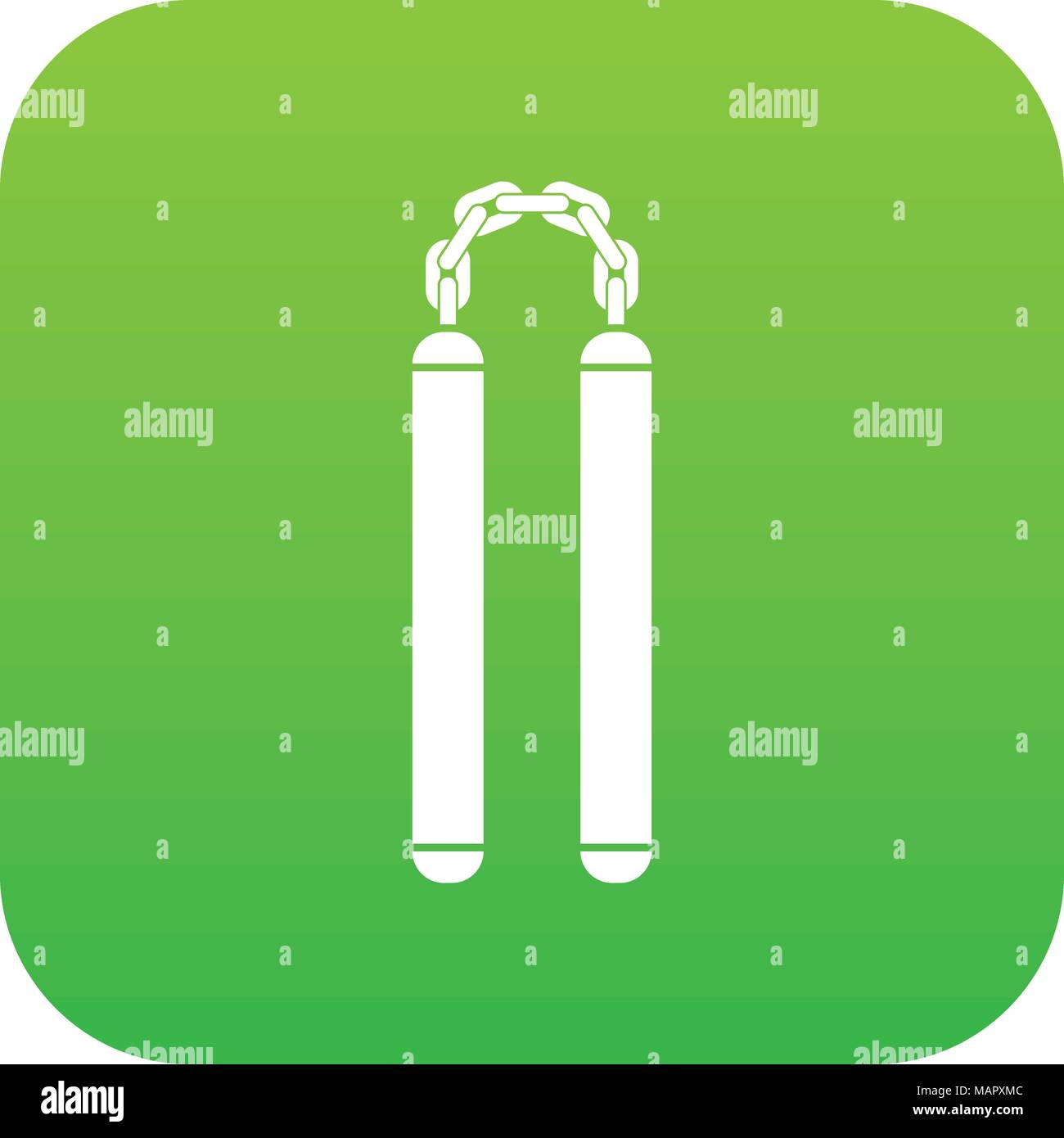Nunchaku icon digital green Stock Vector Image & Art - Alamy