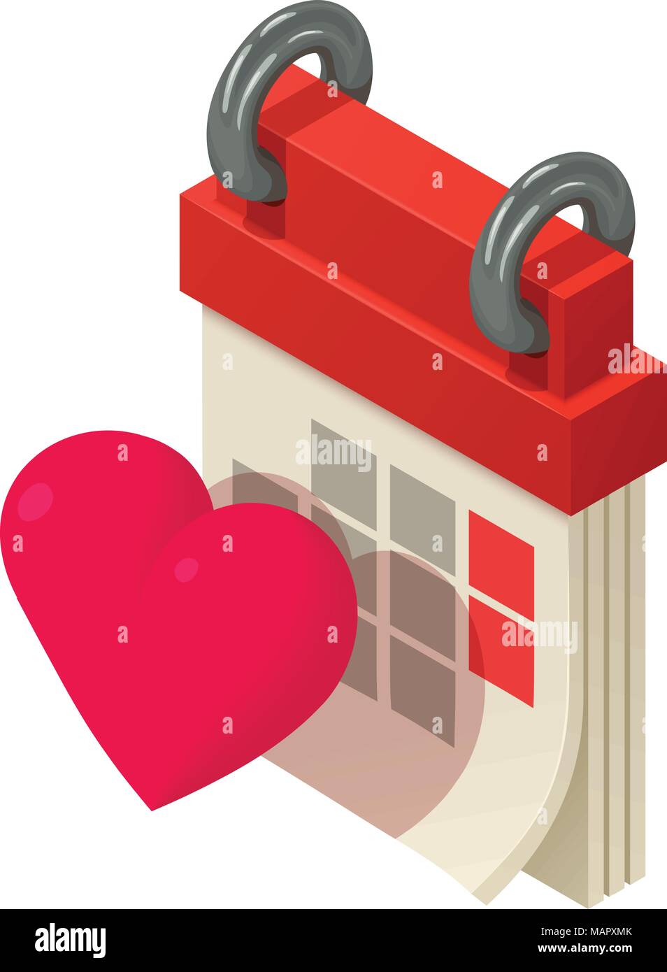 Heart calendar icon, isometric style Stock Vector Image & Art - Alamy