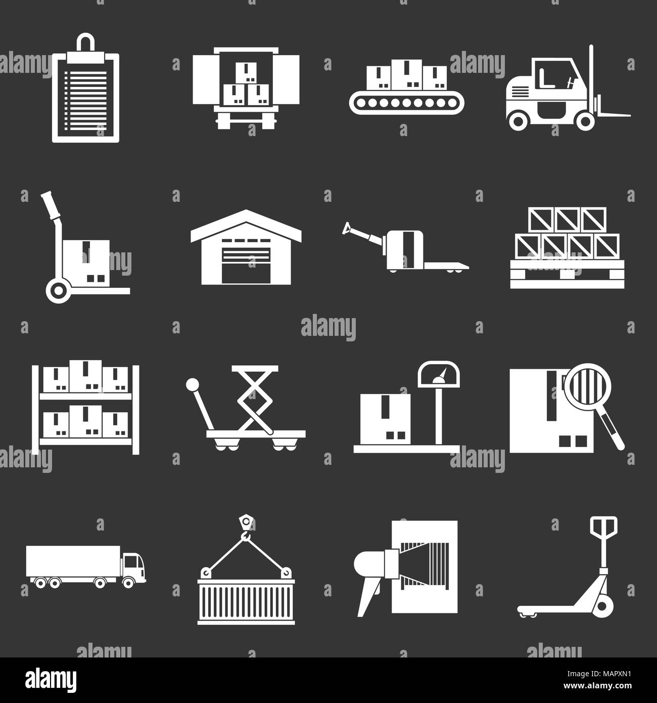 Logistic icons set grey vector Stock Vector Image & Art - Alamy