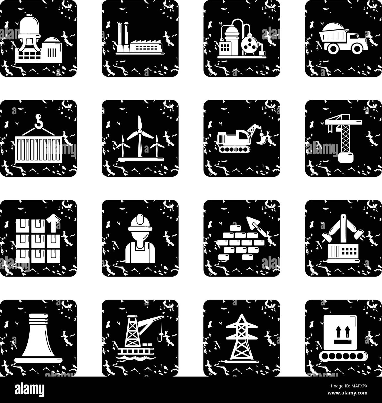 Industry facilities icons set Stock Vector Images - Alamy