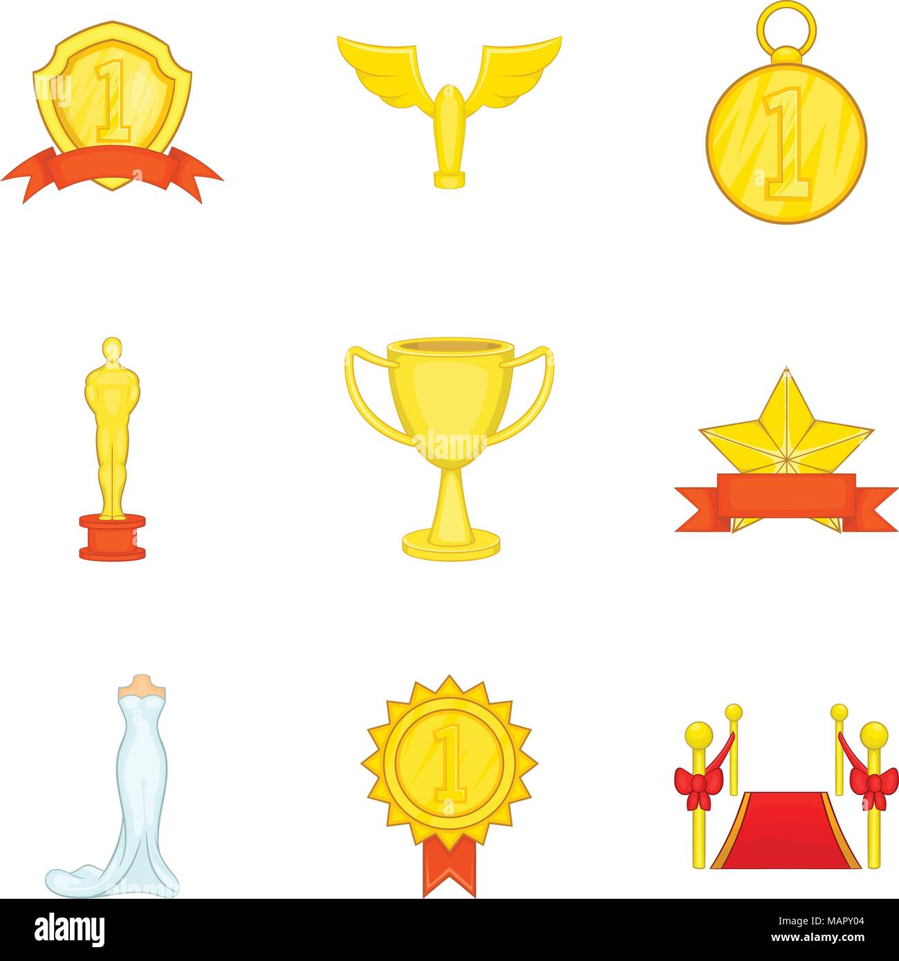 Grand award icons set, cartoon style Stock Vector Image & Art - Alamy