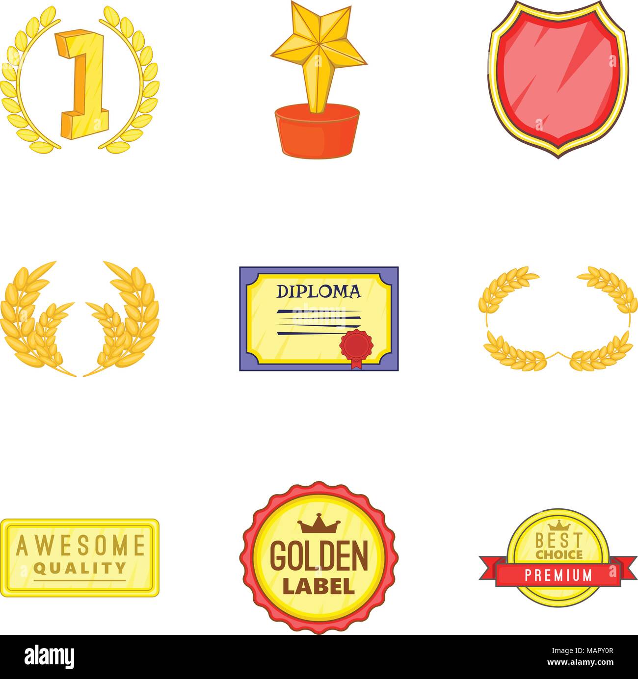 Sentence icons set, cartoon style Stock Vector Image & Art - Alamy