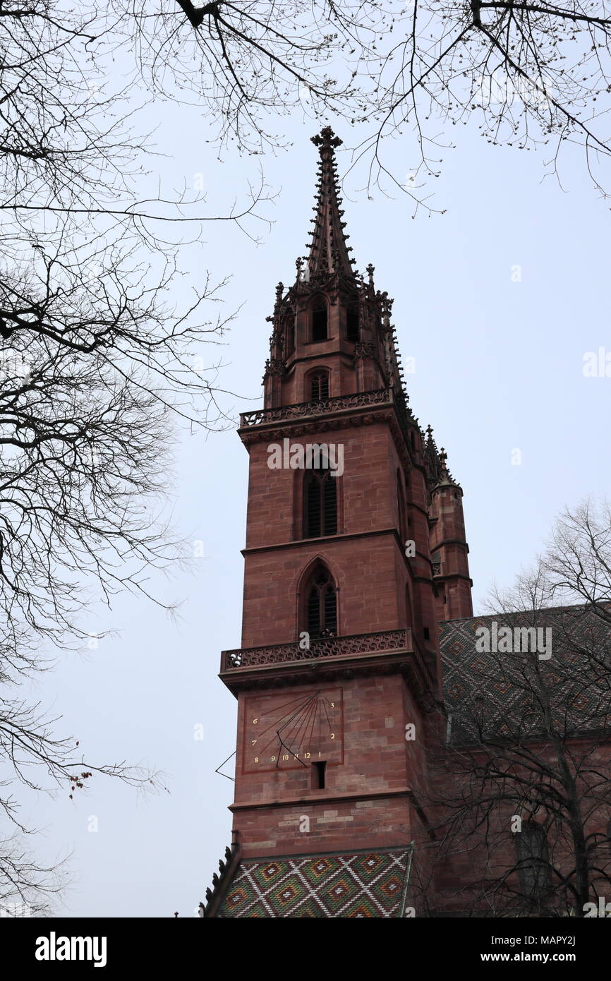 Bell tower of basel cathedral hi-res stock photography and images - Alamy