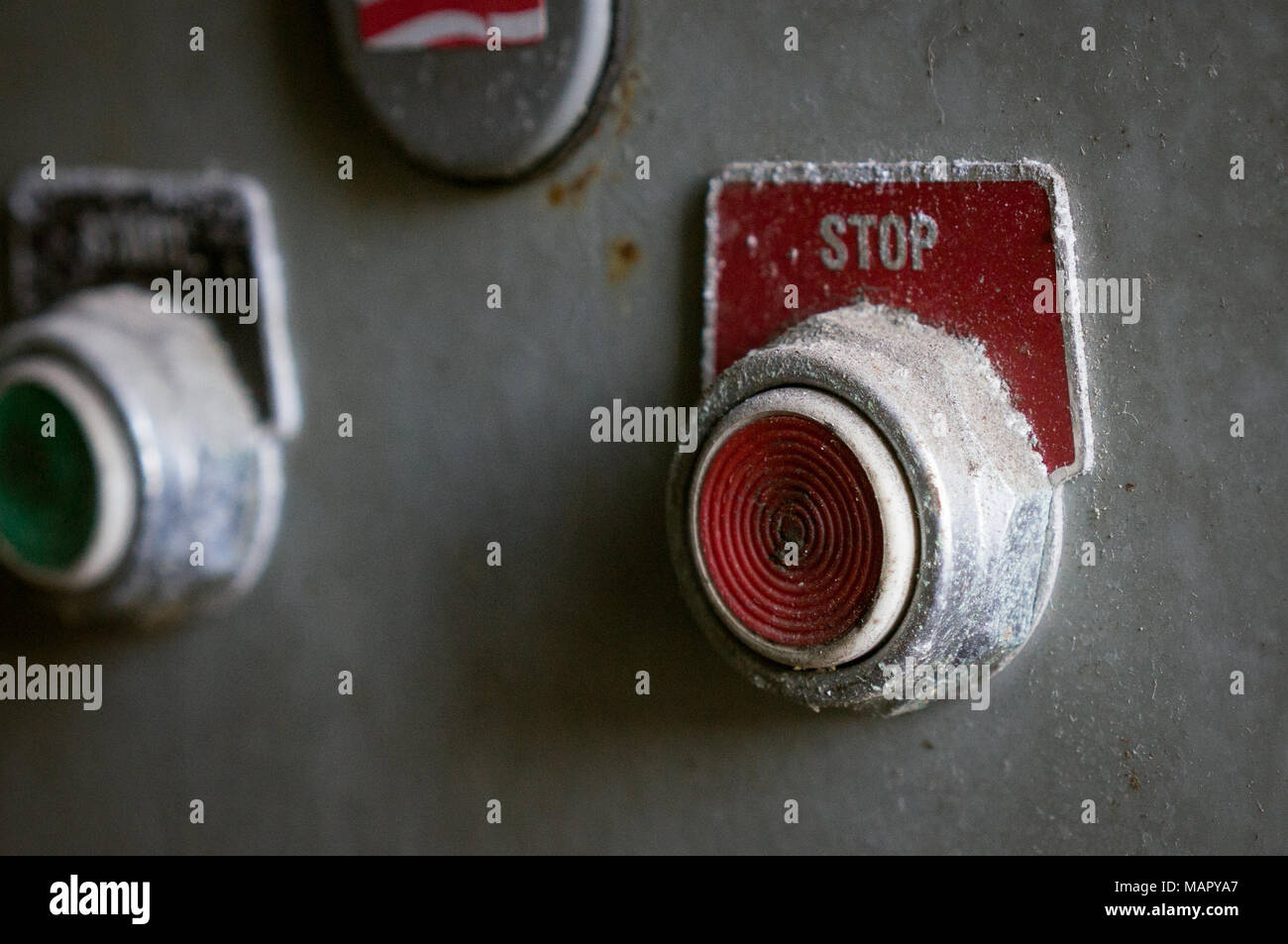 Industrial Start and Stop buttons Stock Photo - Alamy