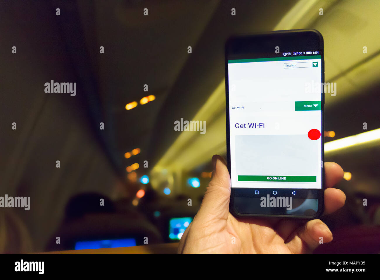 Onboard airplane cabin hi-res stock photography and images - Alamy