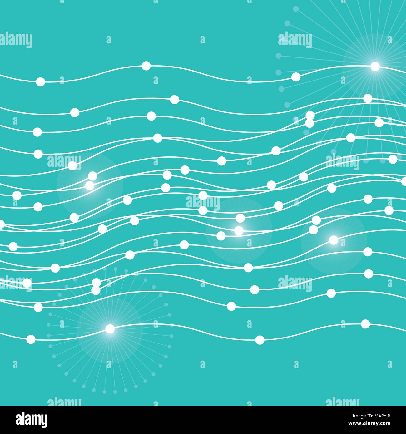 Connected dot wave line abstract background, stock vector Stock Vector ...